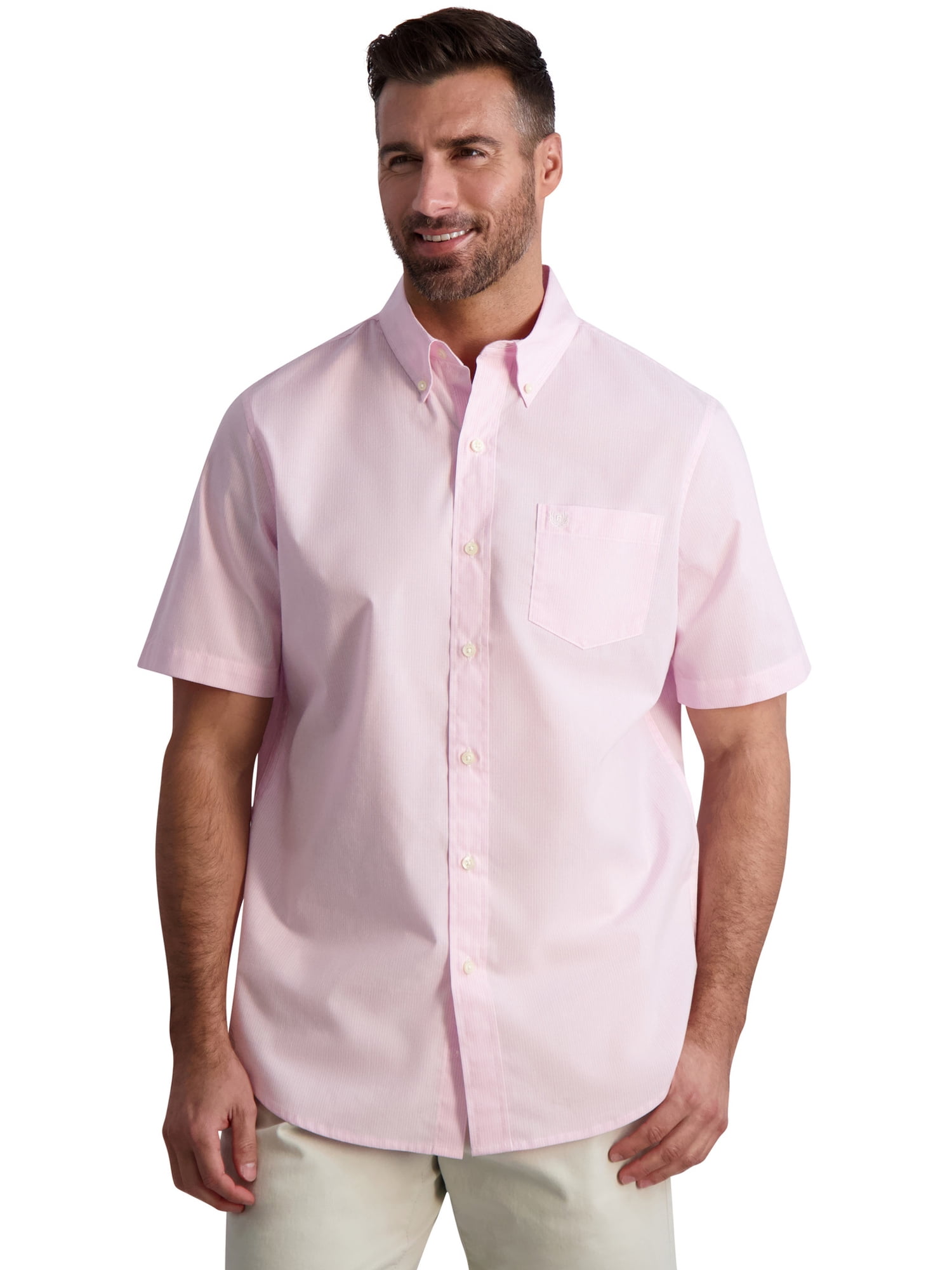 Chaps Men's Short Sleeve Stretch Woven Shirt, Sizes XS-4XB - Walmart.com