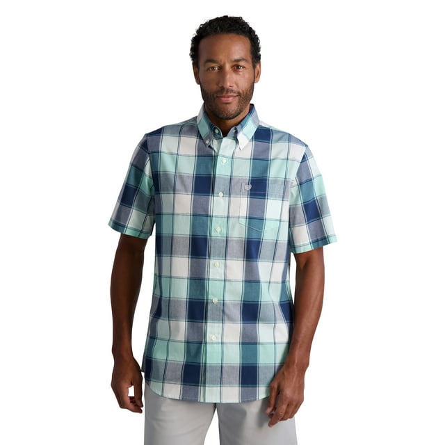 Chaps Men's Short Sleeve Stretch Woven Shirt, Sizes XS-4XB - Walmart.com