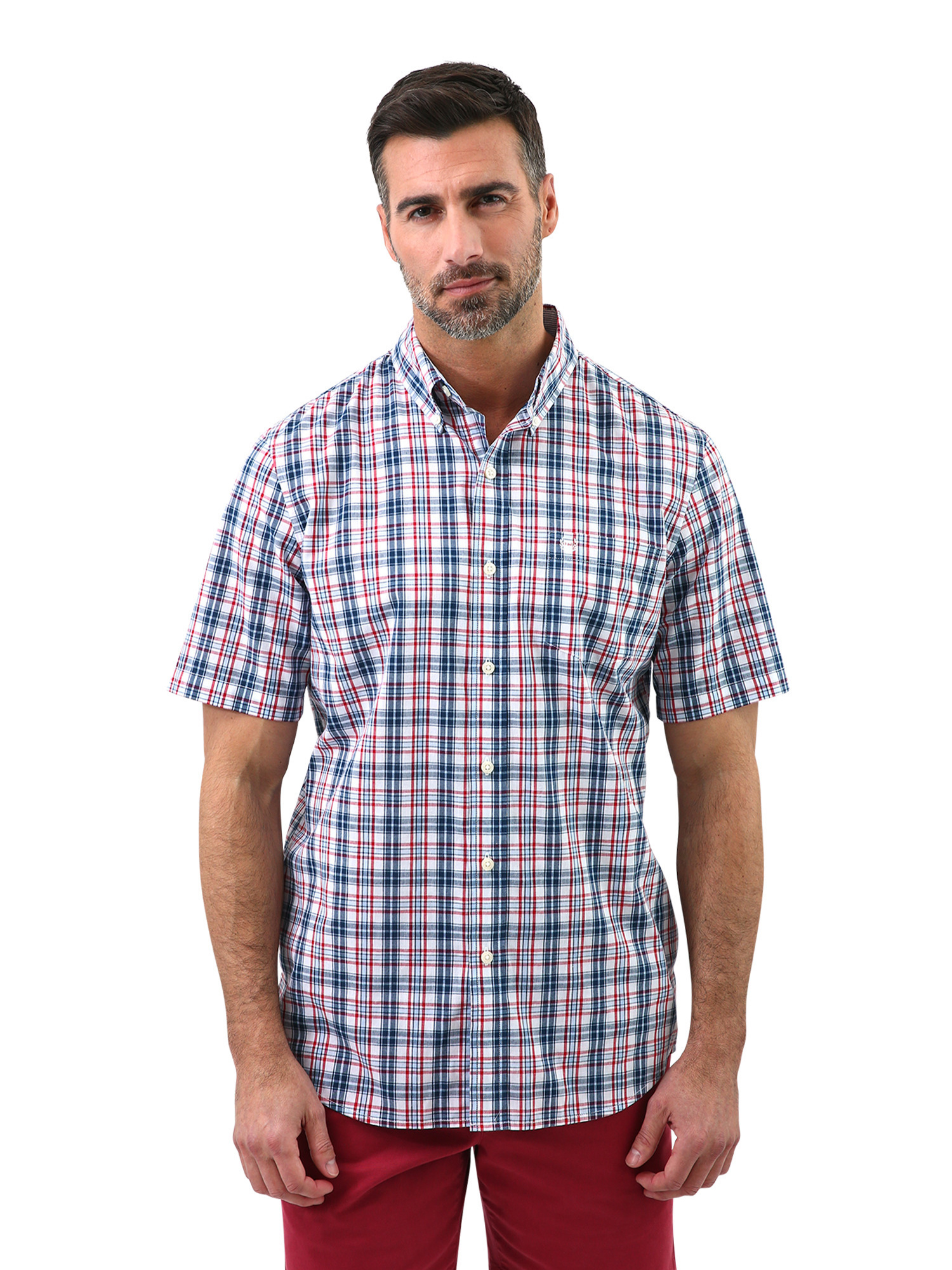 Chaps Men's Short Sleeve Stretch Woven Shirt, Sizes XS-4XB - Walmart.com