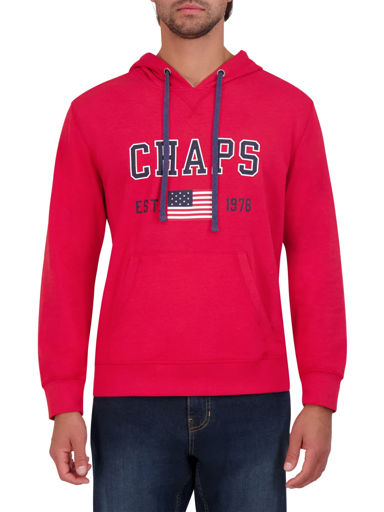 Chaps Men's Super Soft Cotton French Terry Graphic Logo Hoodie ...