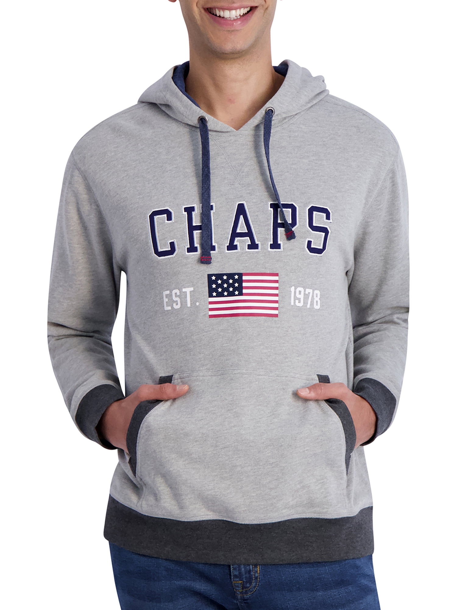 Chaps Men's Super Soft French Terry Logo Hoodie - Walmart.com