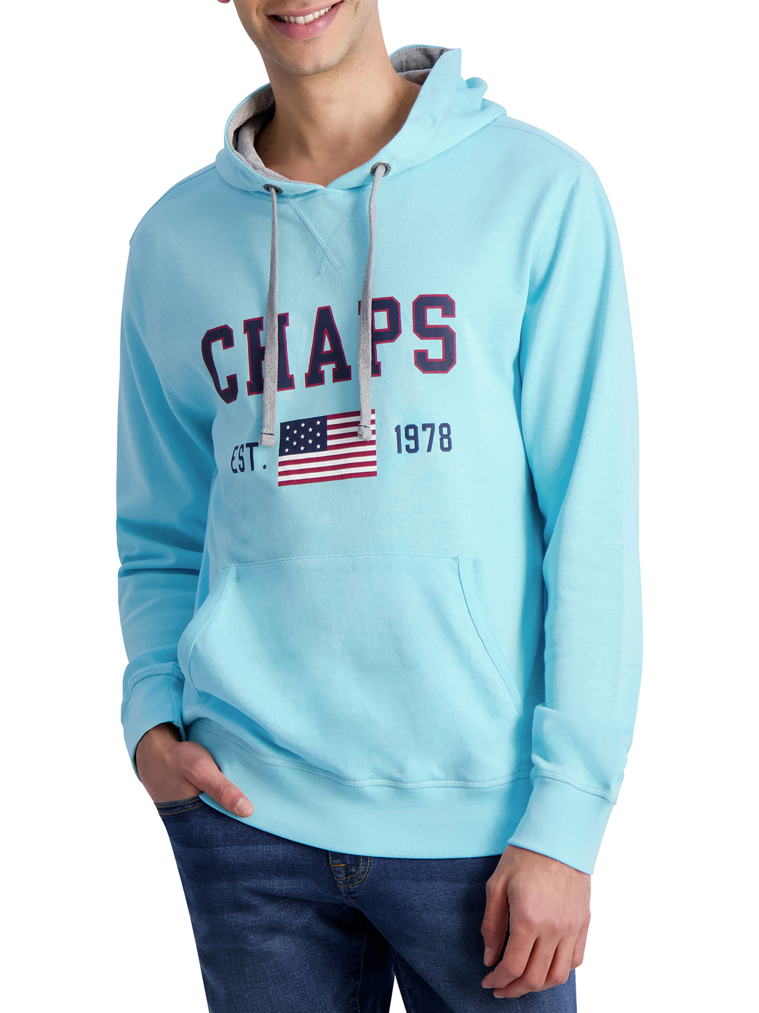 Chaps Men's Super Soft French Terry Logo Hoodie - Walmart.com