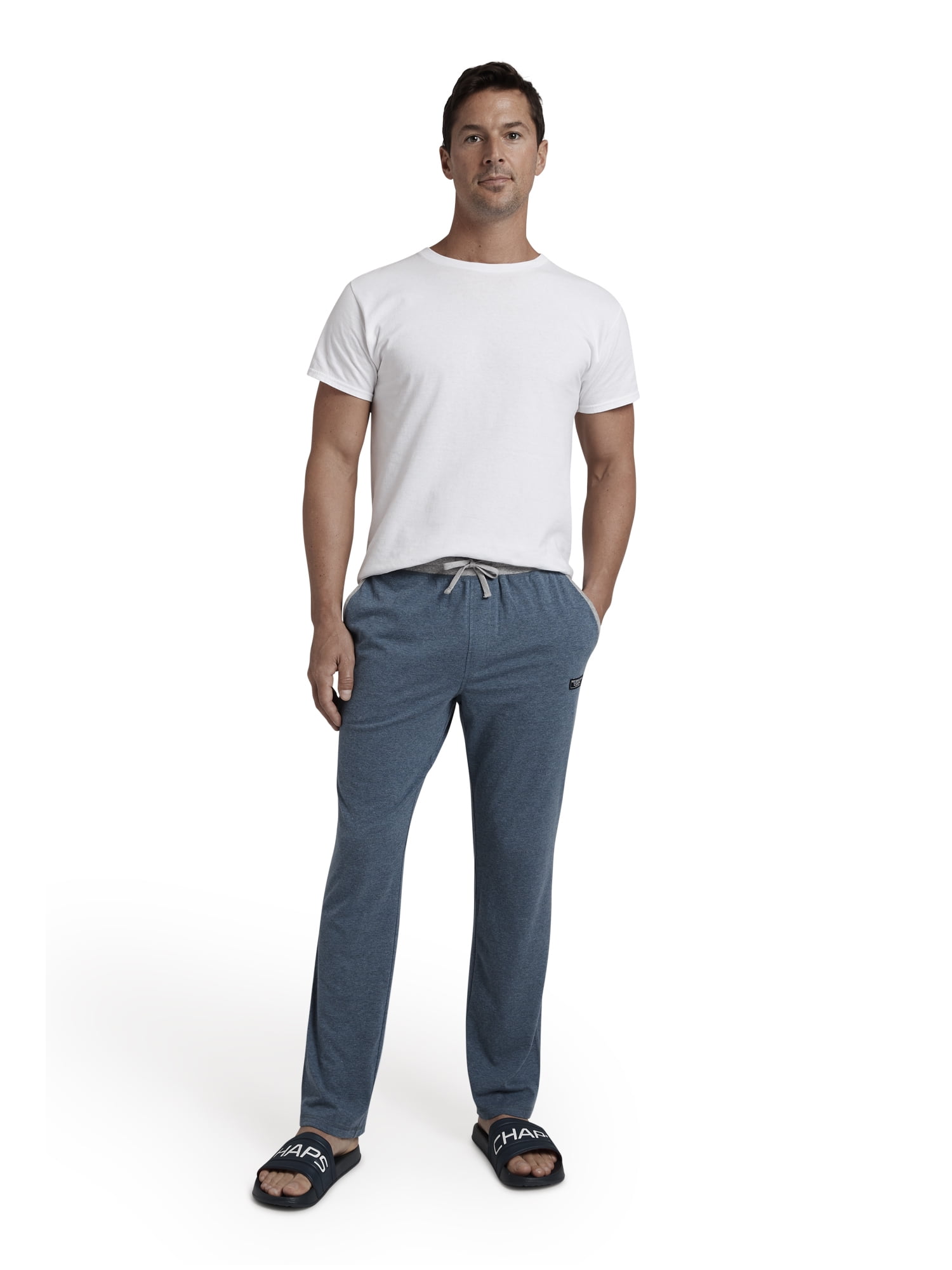 Chaps Men's Super Soft Jersey Sleep Pant with Drawstring and Pockets ...