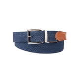 Chaps Men's Reversible Adjustable Stretch Web Fabric Belt Navy/Khaki ...