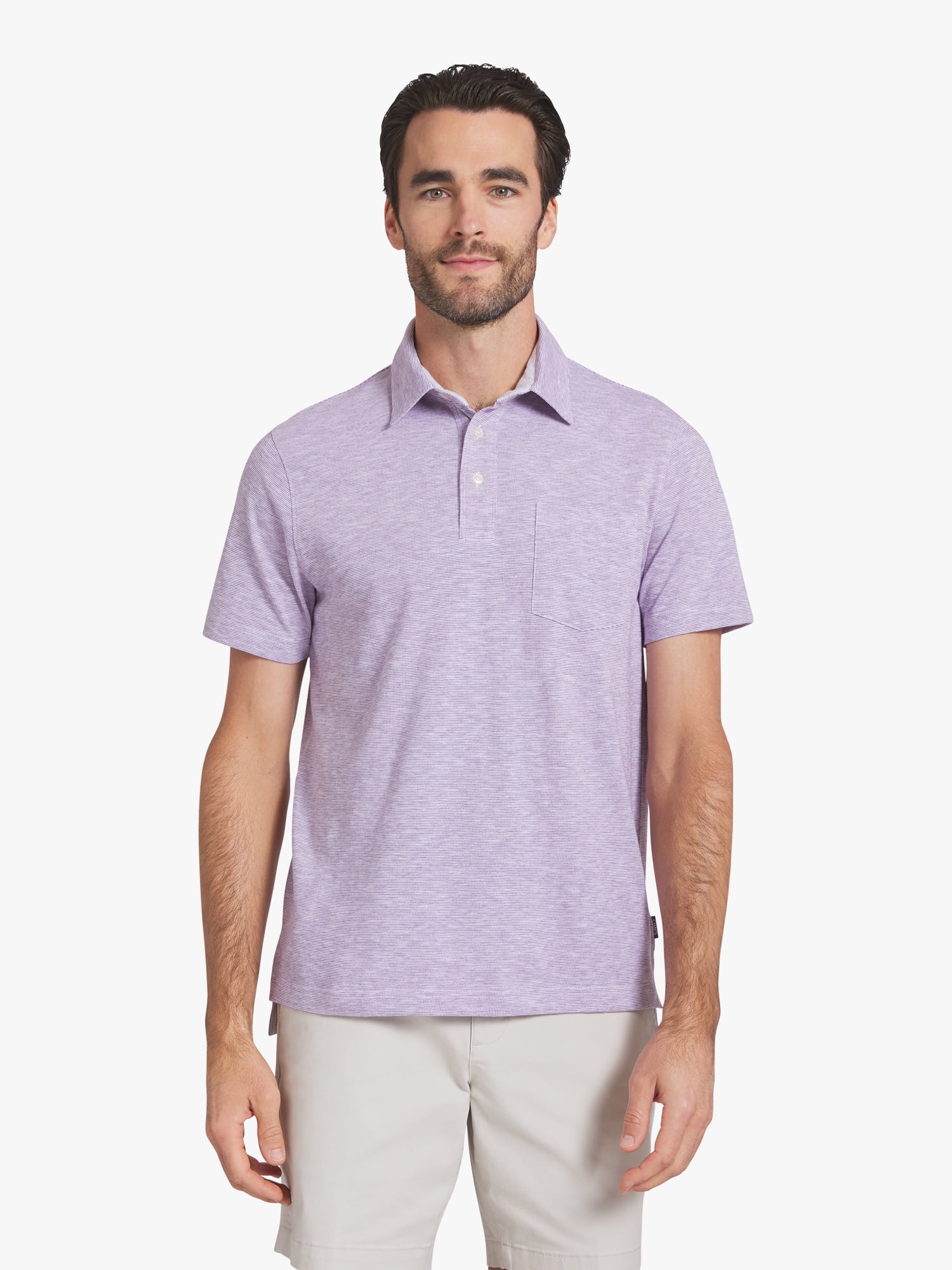 Chaps Men's and Big Men's Harbor Side Slub Short Sleeve Polo Shirt ...