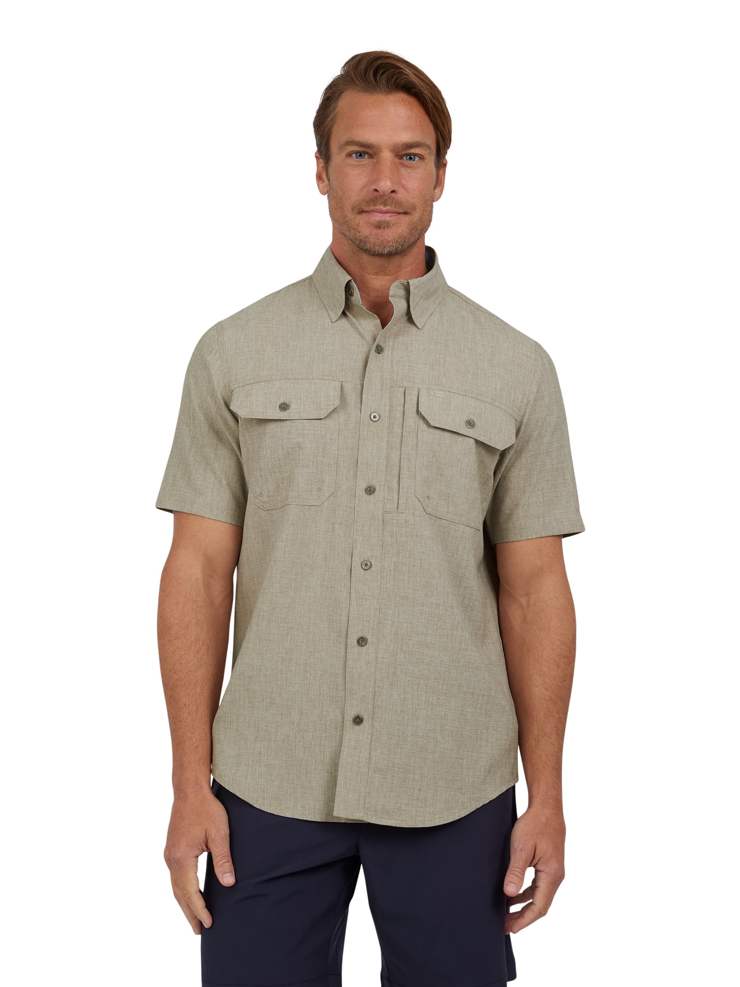 Chaps Men's Chambray Shirt - Short Sleeve, Sizes S-3XL - Comfort ...