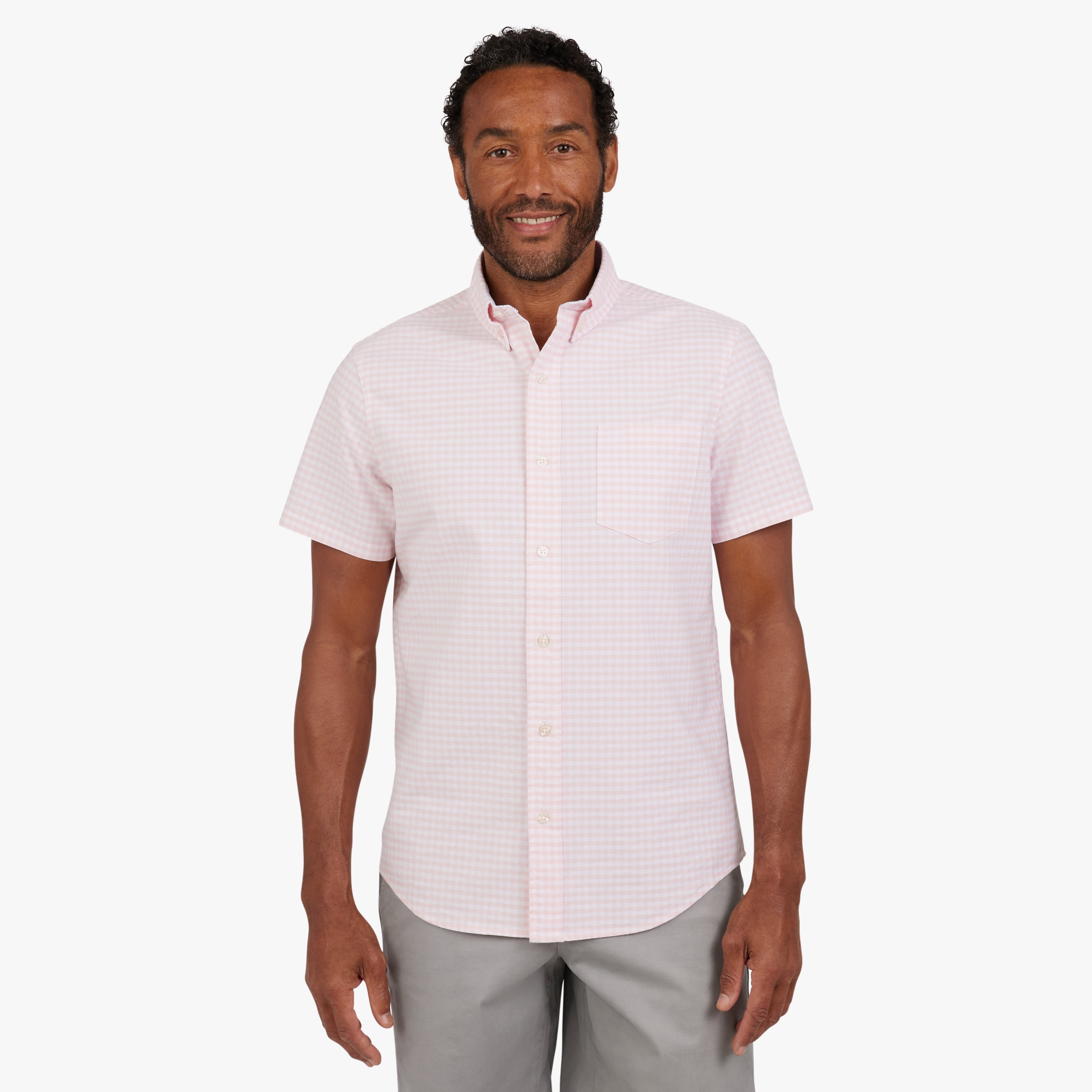 Chaps Men's Short Sleeve Oxford Shirt Sizes S-3XL, Cotton, Casual, Comfortable - Walmart.com