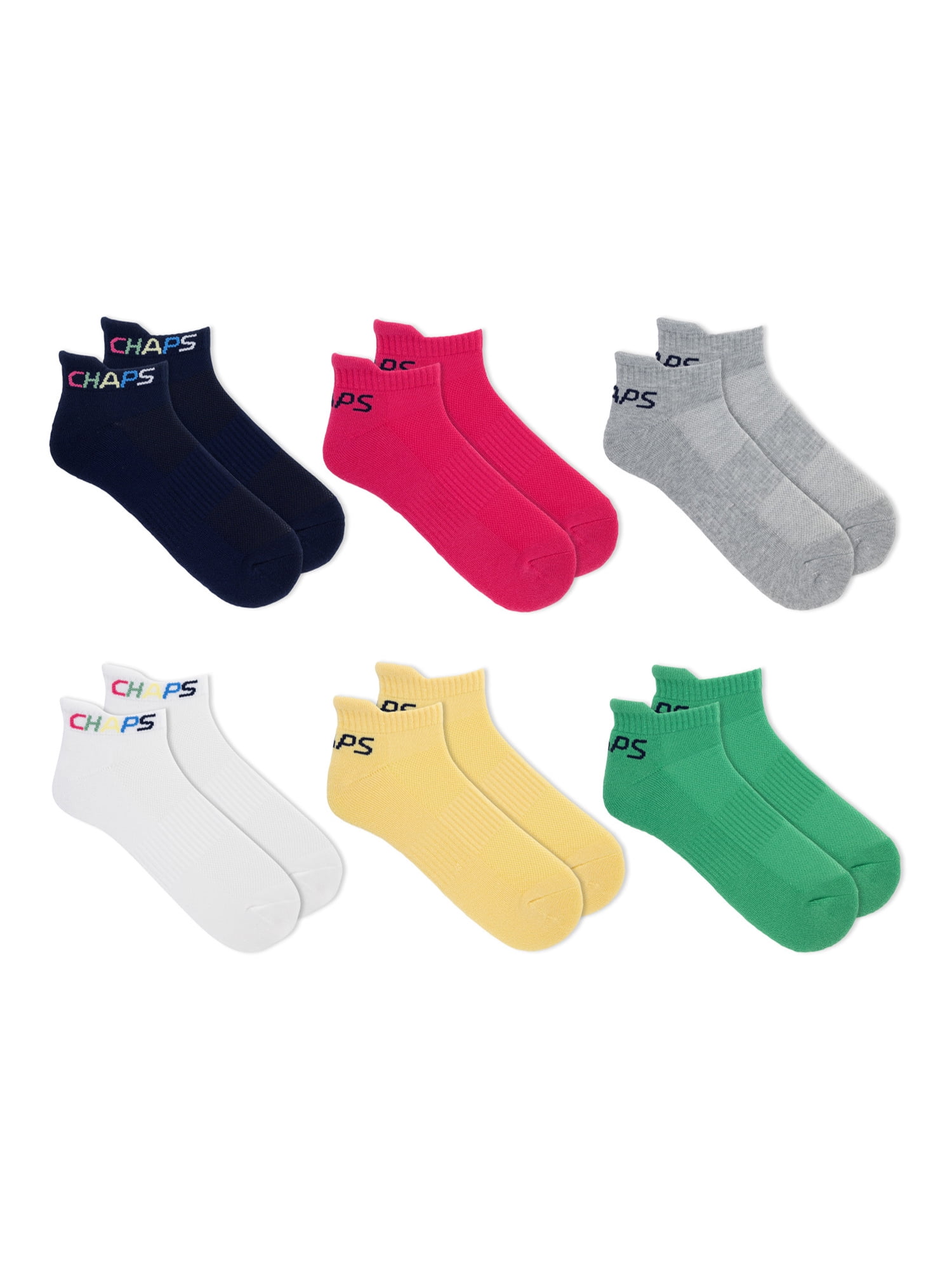 Chaps Sport Men's Multi Color Low Cut Socks 6-Pair Pack - Walmart.com