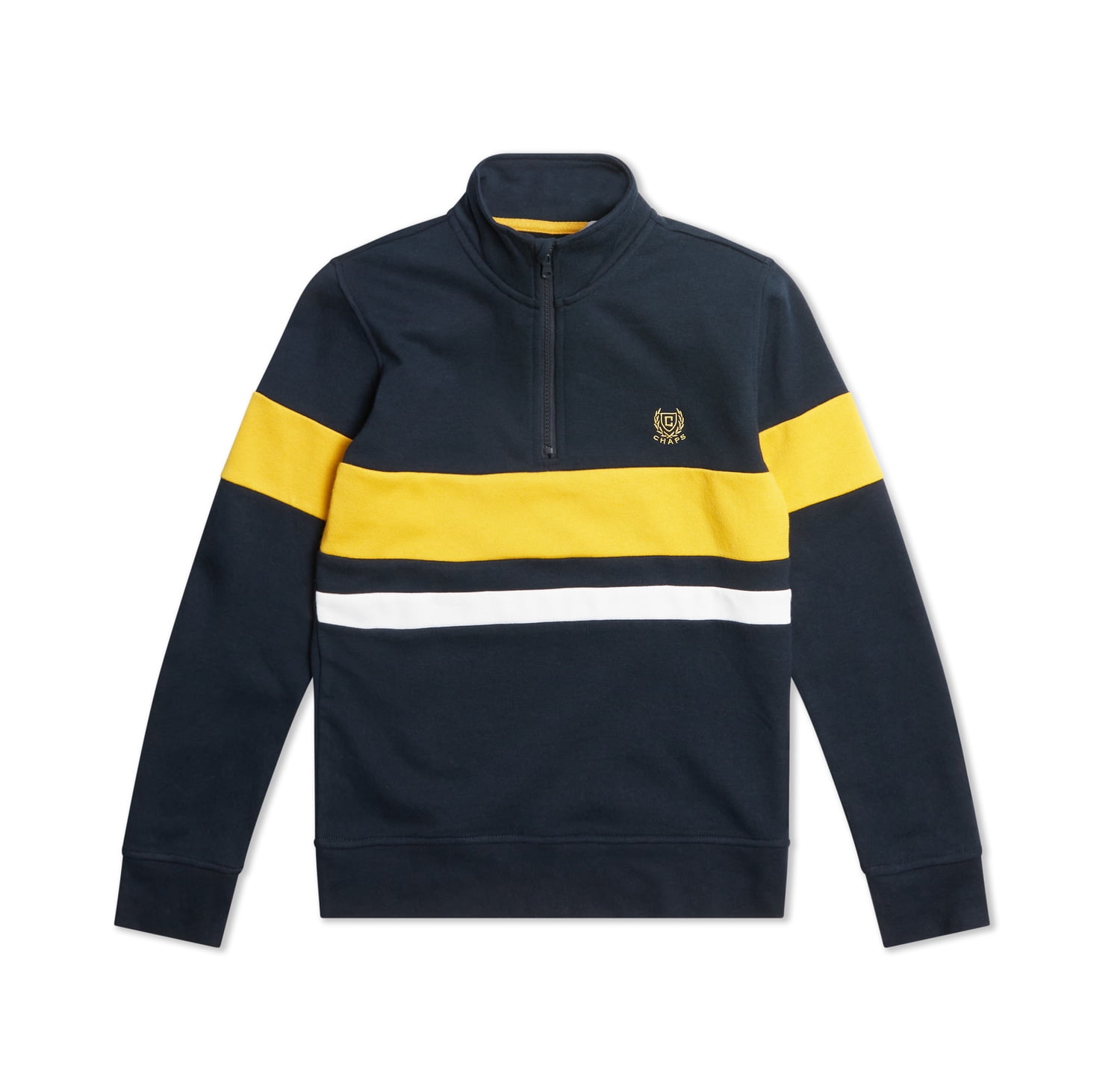 Chaps Toddler Boy Long Sleeve Colorblock Quarter Zip Fleece, Sizes 2T ...