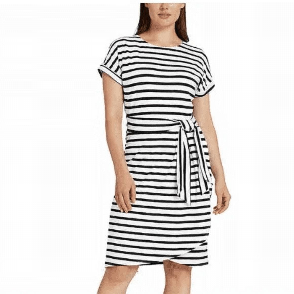 Chaps Women's Short Sleeve Crewneck Knit Dress - (Black, XSmall ...