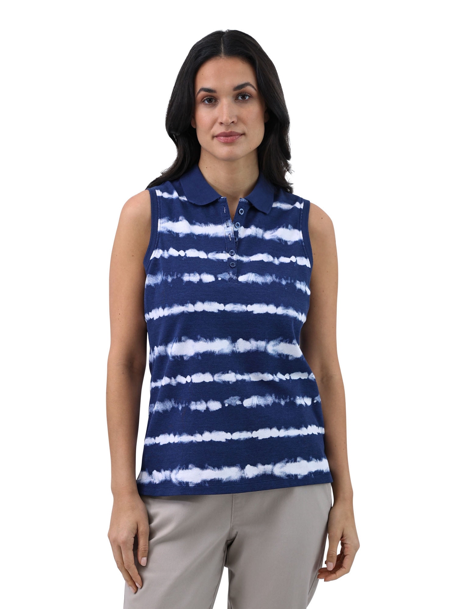 Chaps Women's Sleeveless 5 Button Placket Polo, Sizes S-XXL - Walmart.com Chaps Women's Sleeveless 5 Button Placket Polo, Sizes S-XXL - Walmart.com