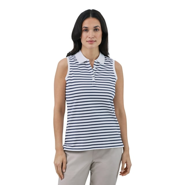 Chaps Women's Sleeveless 5 Button Placket Polo, Sizes S-XXL - Walmart.com Chaps Women's Sleeveless 5 Button Placket Polo, Sizes S-XXL - Walmart.com