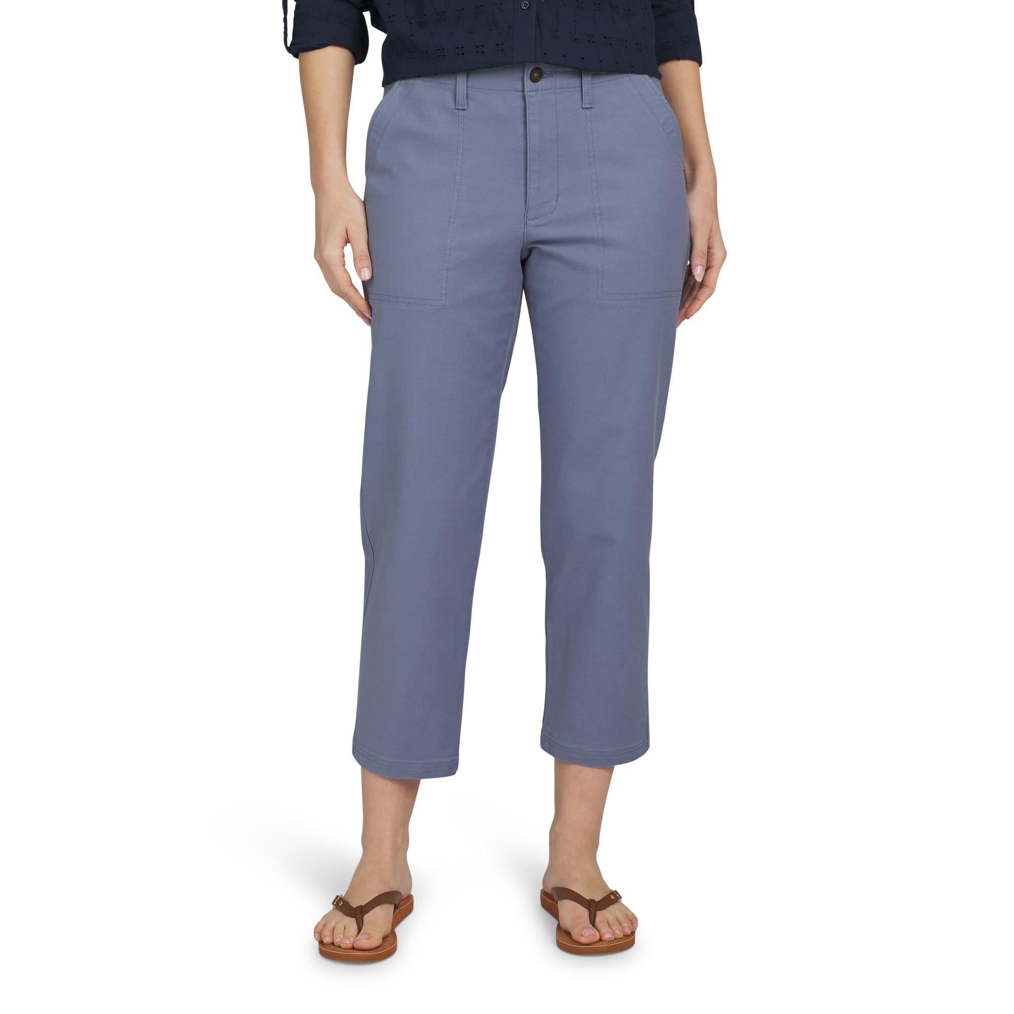 Chaps Women's Utility Pants - Comfort Stretch Flat Front Chinos - Khaki ...