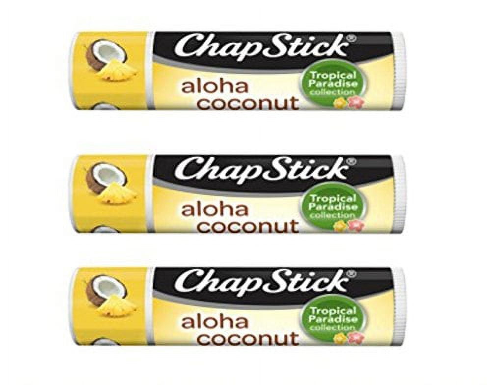 ChapStick Aloha Coconut Lip Balm, Tropical Paradise Flavor, 0.15 Oz, 3 ...
