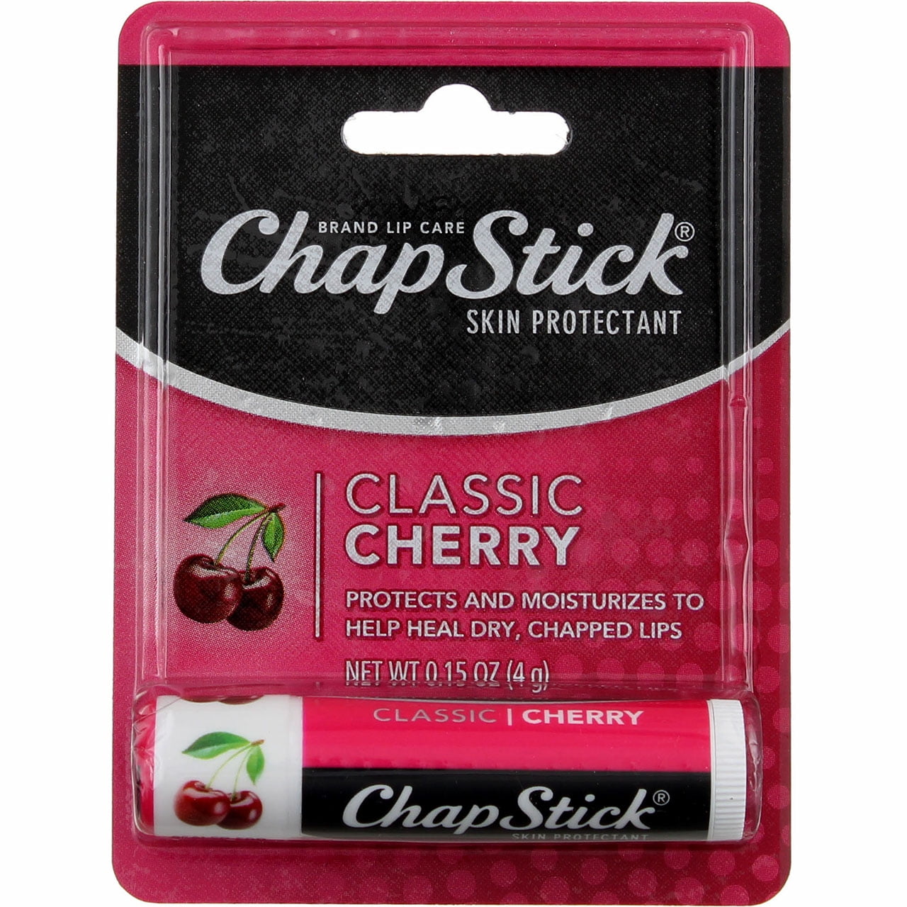 Chapstick Classic Lip Balm, Classic Cherry, 0.15 oz (2 pack) (Bundle ...