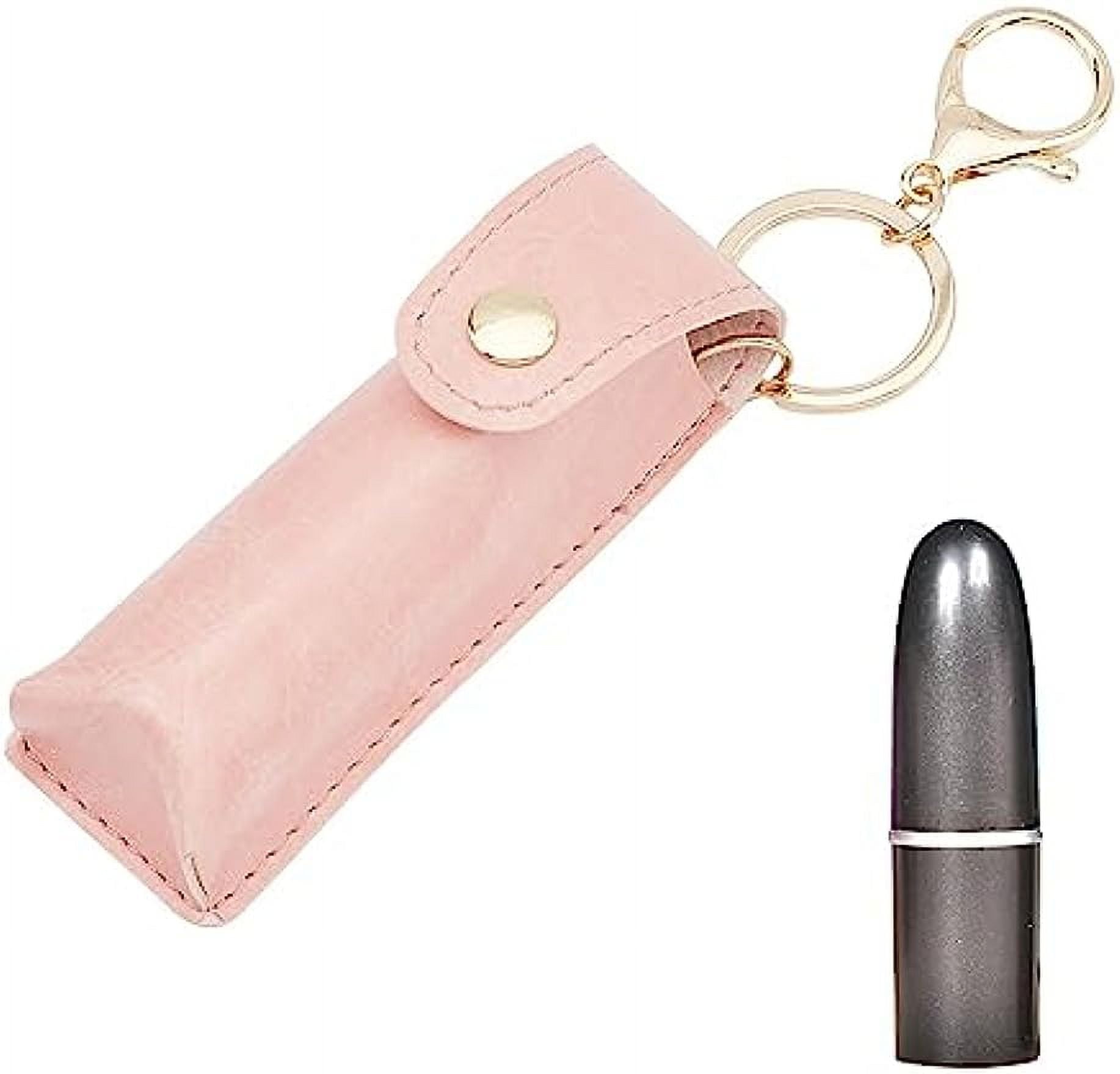 1Pc Chapstick Keychain Holder 6.3 Inch PU Leather Clip-on Lipstick ...