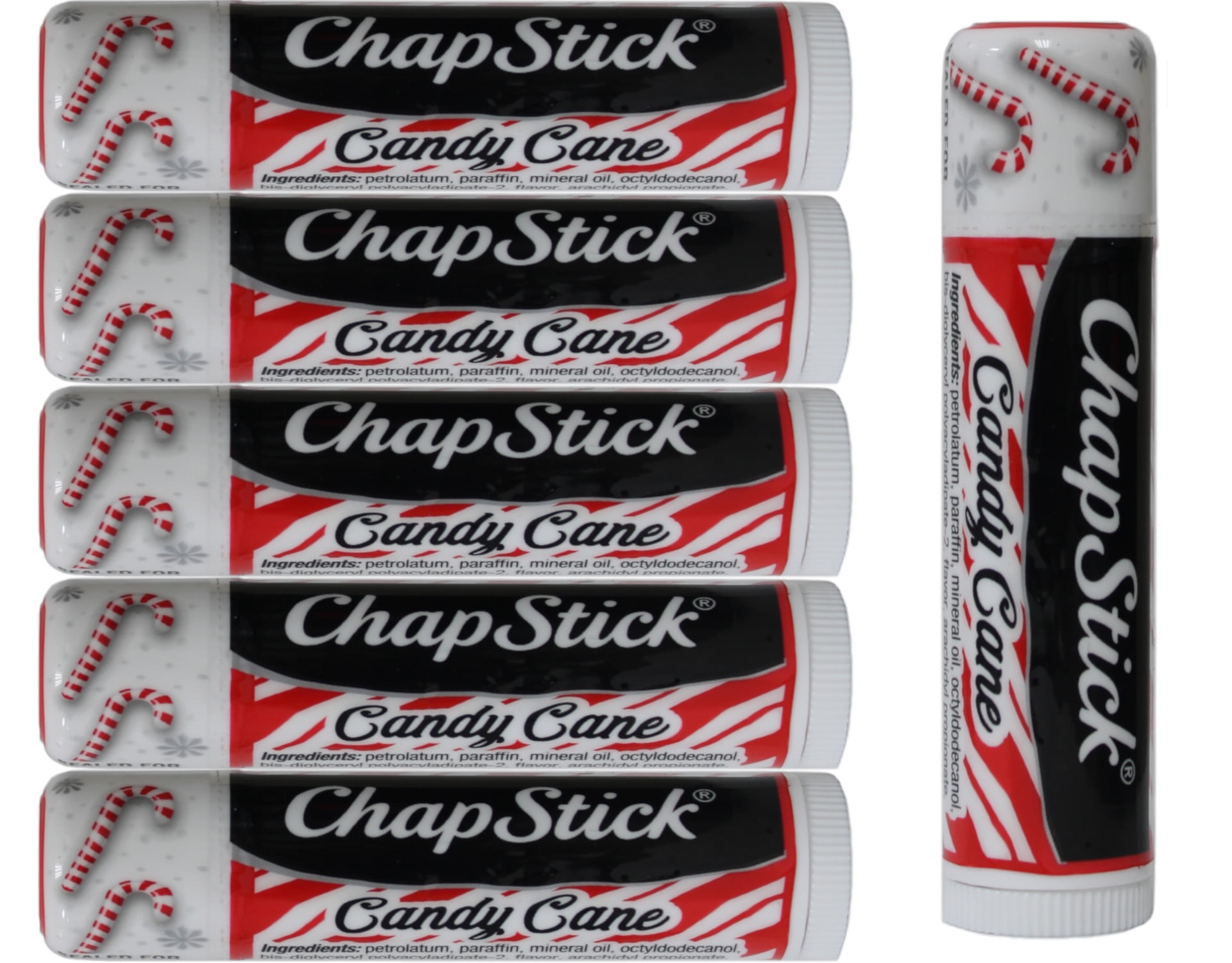 Chapstick Holiday Collection Candy Cane Flavored Lip Balm, Stocking ...
