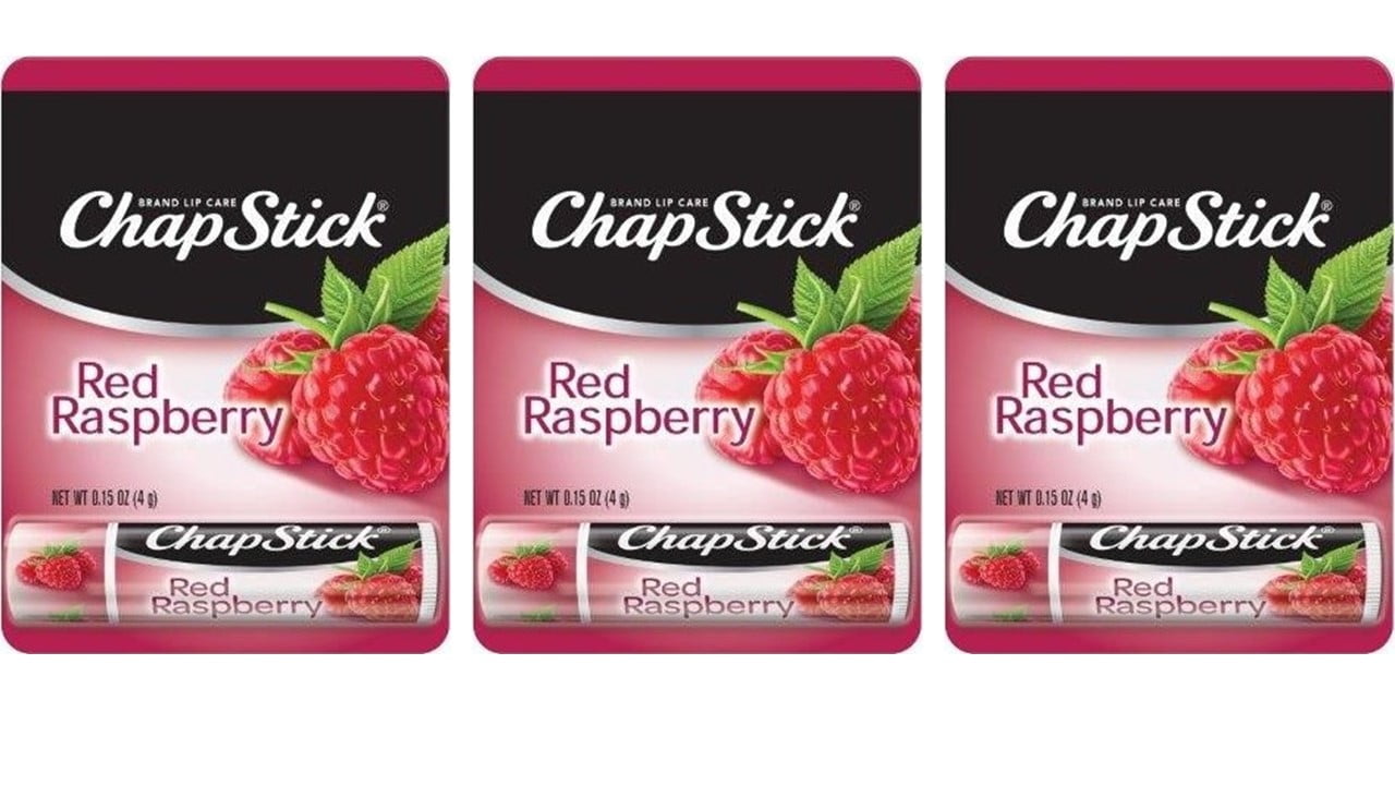 Chapstick Lip Balm, Red Raspberry, 3 Pack - Walmart.com