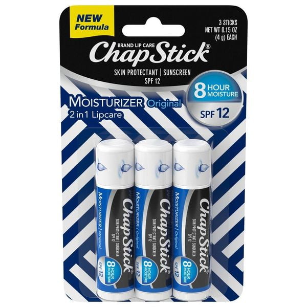 Chapstick Moisturizing Lip Balm Original With Spf 12 - Walmart.com
