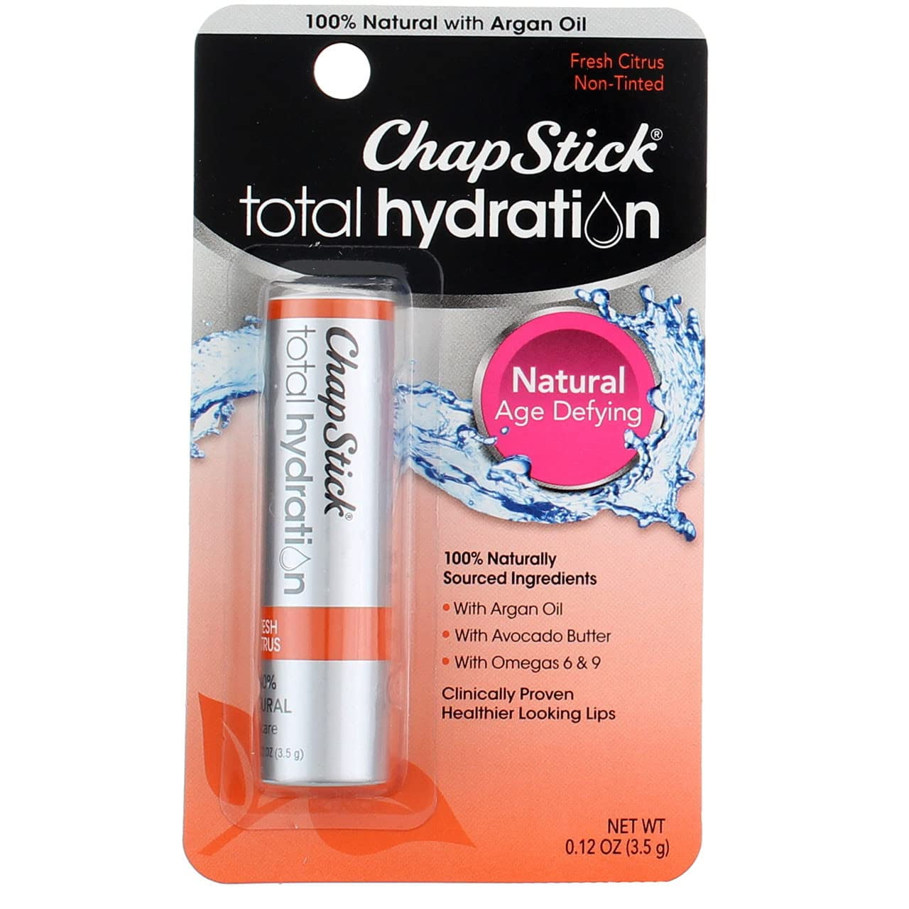 Chapstick Total Hydration Fresh Citrus, 0.12 Ounce (Pack Of 2) - Pack ...