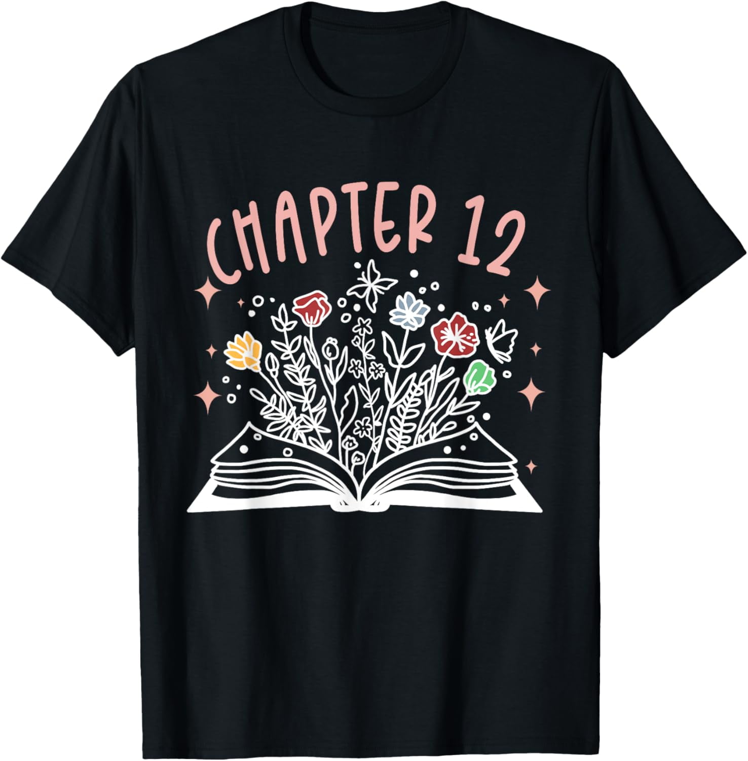 Chapter 12Th Birthday Bookworm 12 Years Old For Book Loves T-Shirt ...