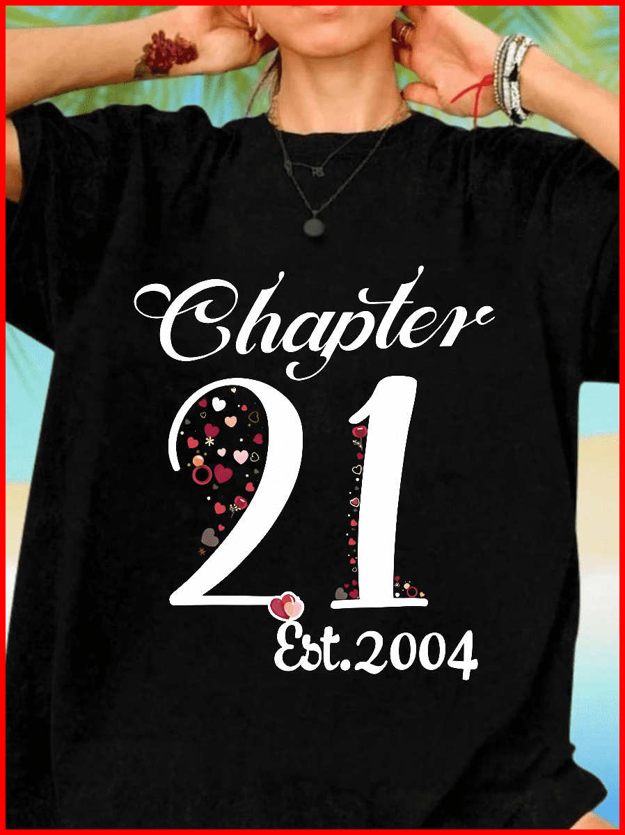 Chapter 21 Est 2004 Happy 21st Birthday Girl Legal Age Party Sweatshirt ...