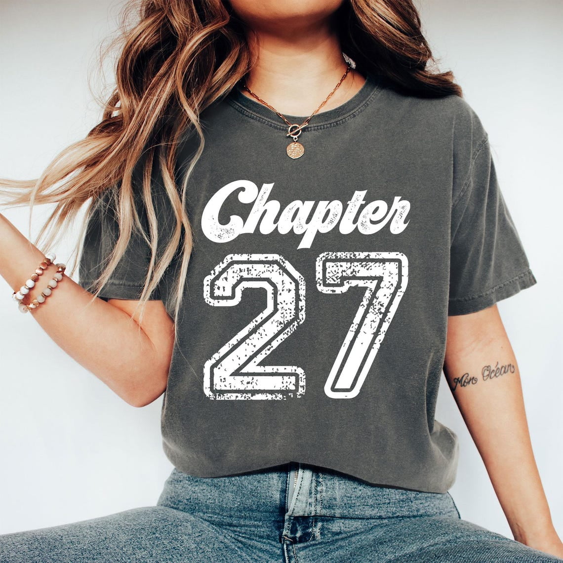 Chapter 27 Birthday T-Shirt: Vintage College Font, 27Th Birthday ...