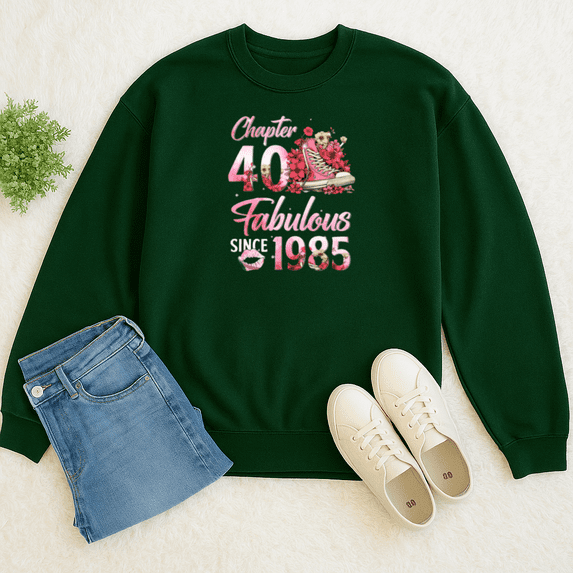 Chapter 40 Fabulous 1985 Birthday Floral Retro Graphic Cozy Print ...