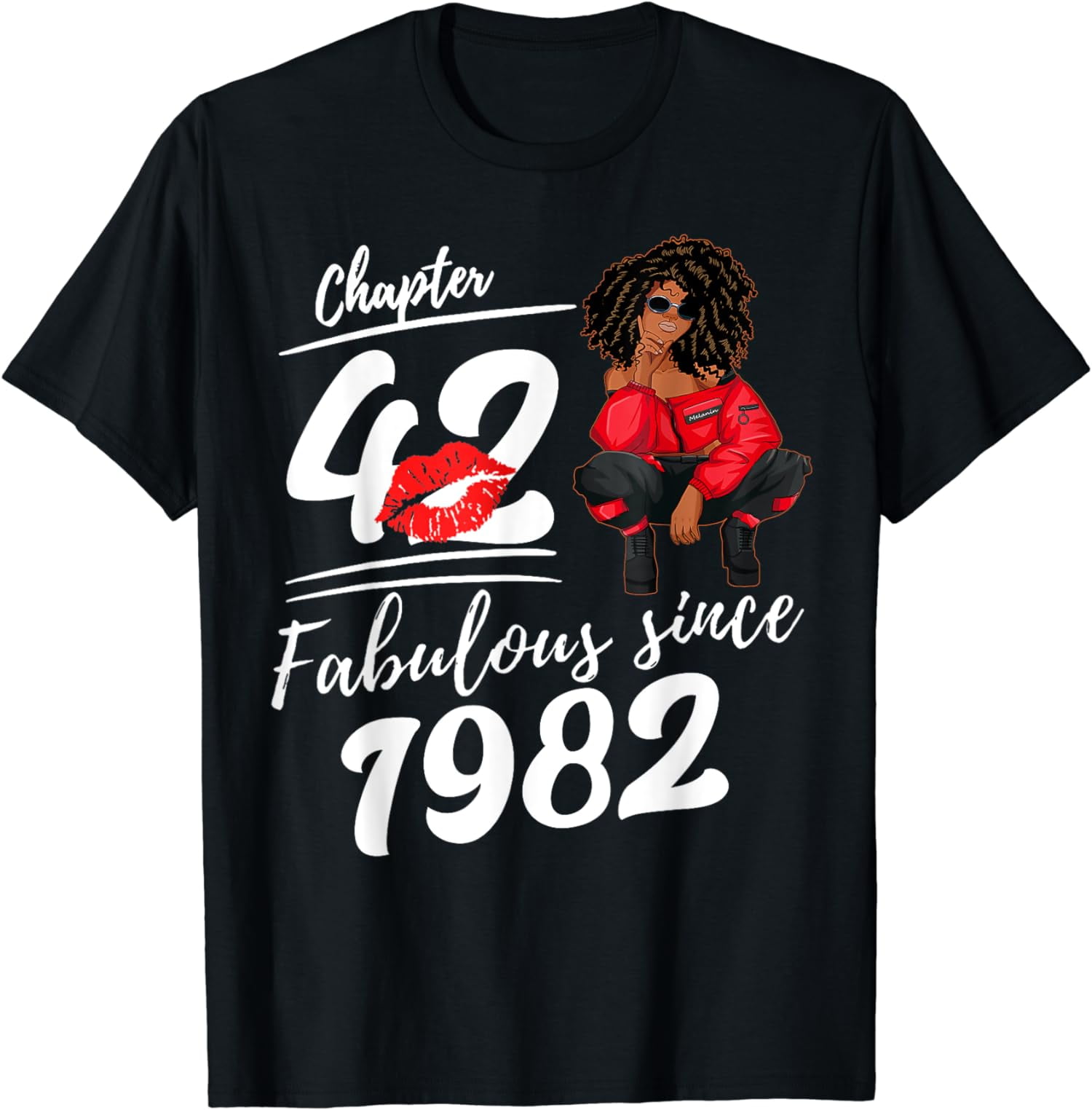 Chapter 42 Fabulous Since 1982 42nd Birthday Queen for Women T-Shirt ...