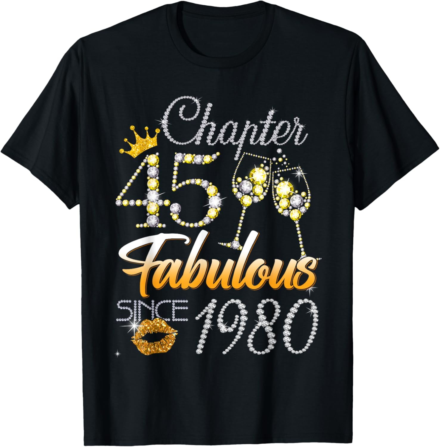 Chapter 45 Fabulous Since 1980 45th Leopard Birthday Queen T-Shirt100 ...