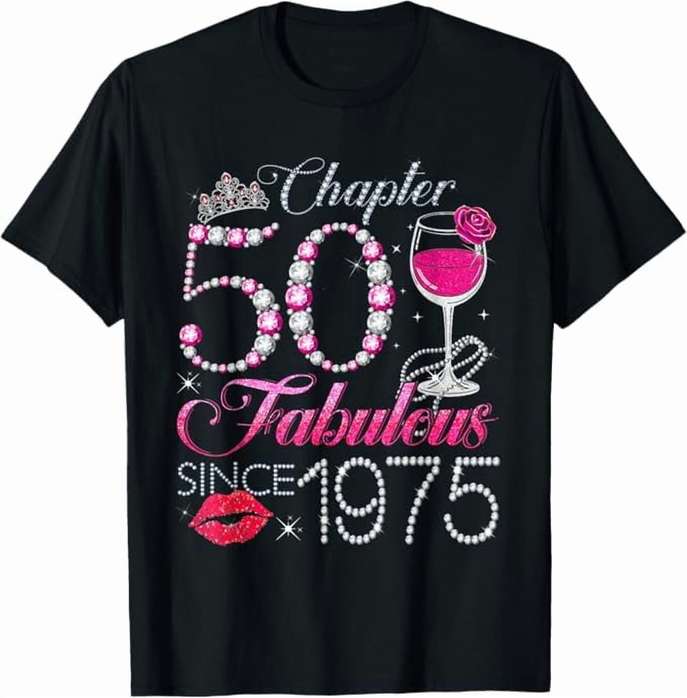 Chapter 50 Fabulous Since 1975 50th Birthday Queen Diamond Gifts T ...