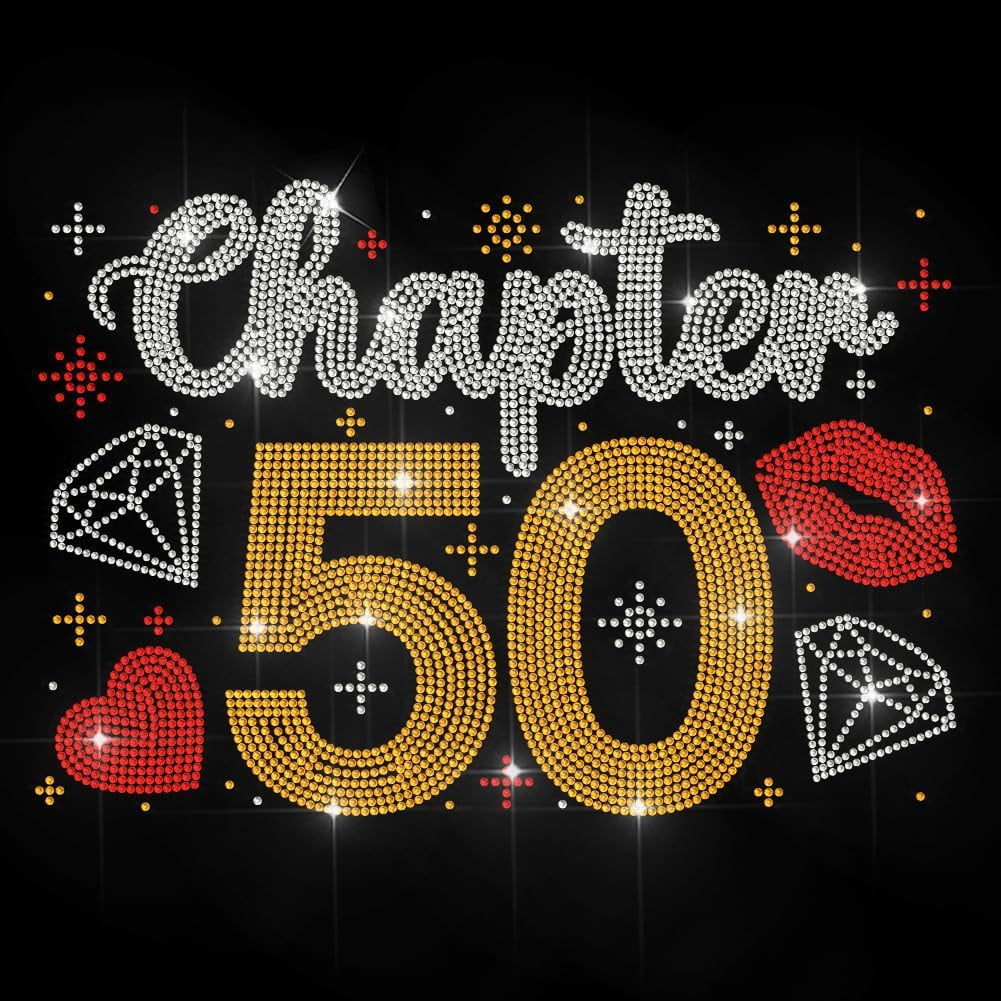 Chapter 50 Rhinestone Iron on Hotfix Heart Love Heat Transfer Decal ...