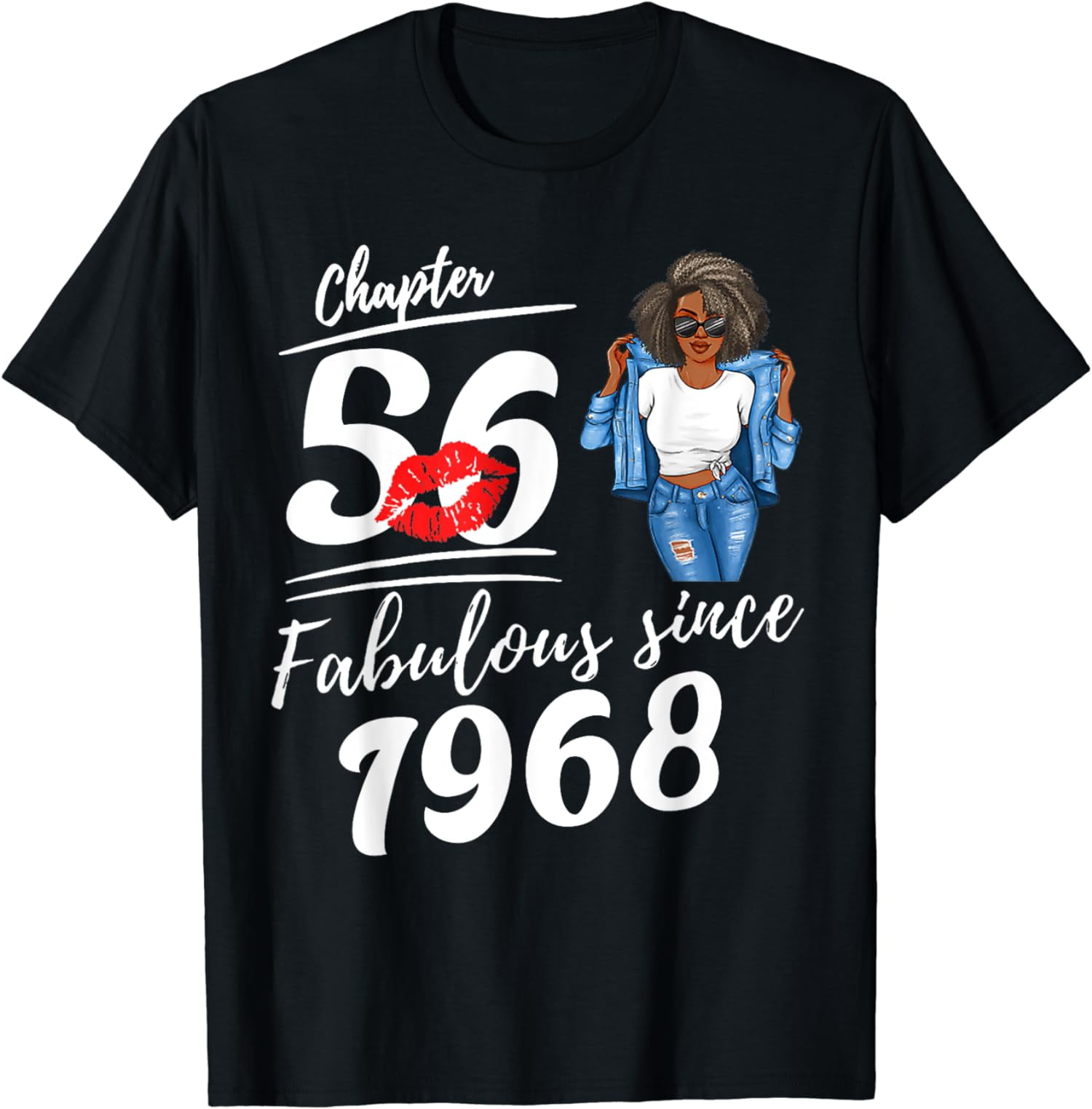 Chapter 56 Fabulous Since 1968 56th Birthday Shirt for Women T-Shirt ...