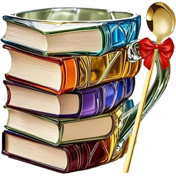 Chapter Book Mug, Handcrafted 3D Painted Coffee Book Mugs for Books ...