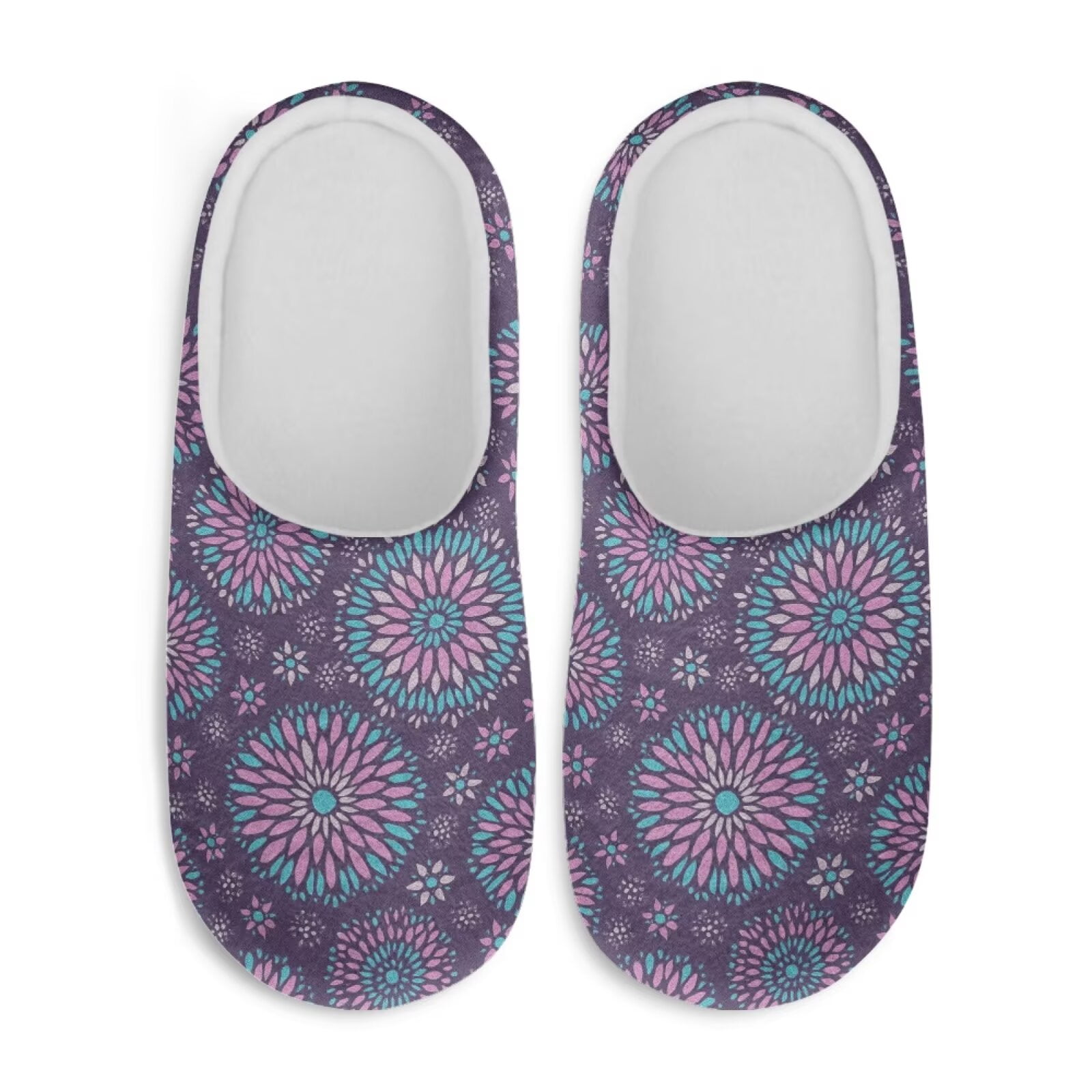 Chaqlin Bohemian Mandala Non-Slip Bedroom Slippers For Women Cotton ...