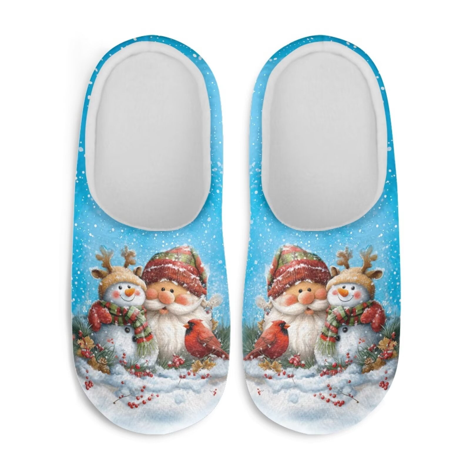 Chaqlin Cardinal Snowman Santa Claus Womens' HouseIndoor Outdoor ...