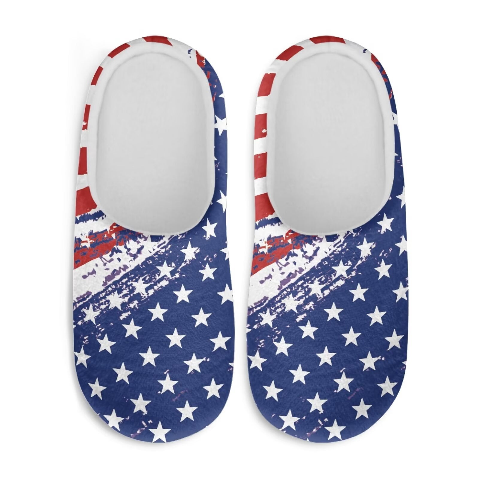 Chaqlin Classic American Flag Cotton House Shoes Soft Warm Cozy Comfy ...