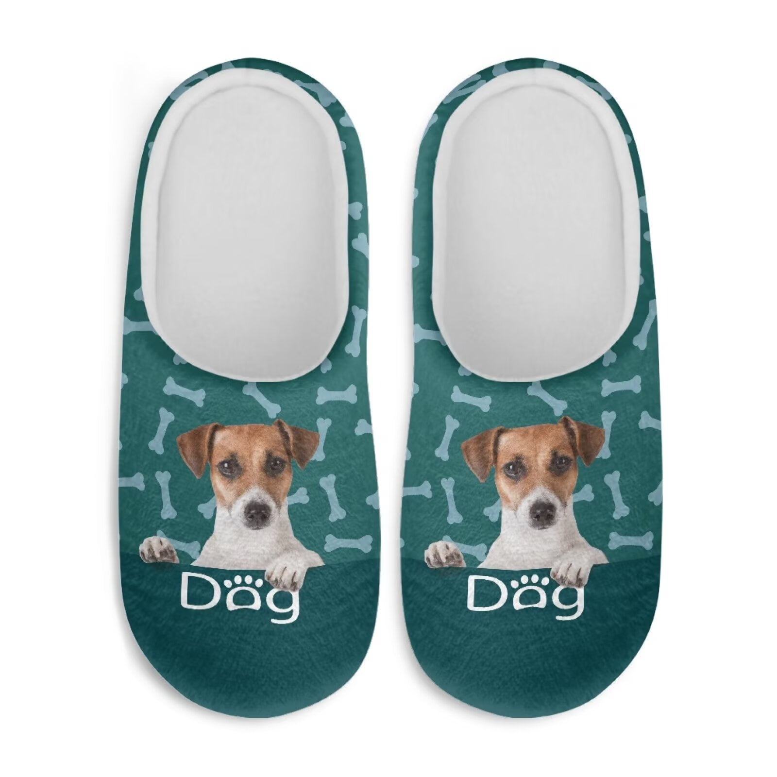 Chaqlin Cyan Dog Bone House Shoes Anti-slip Non-slip Slip On ...