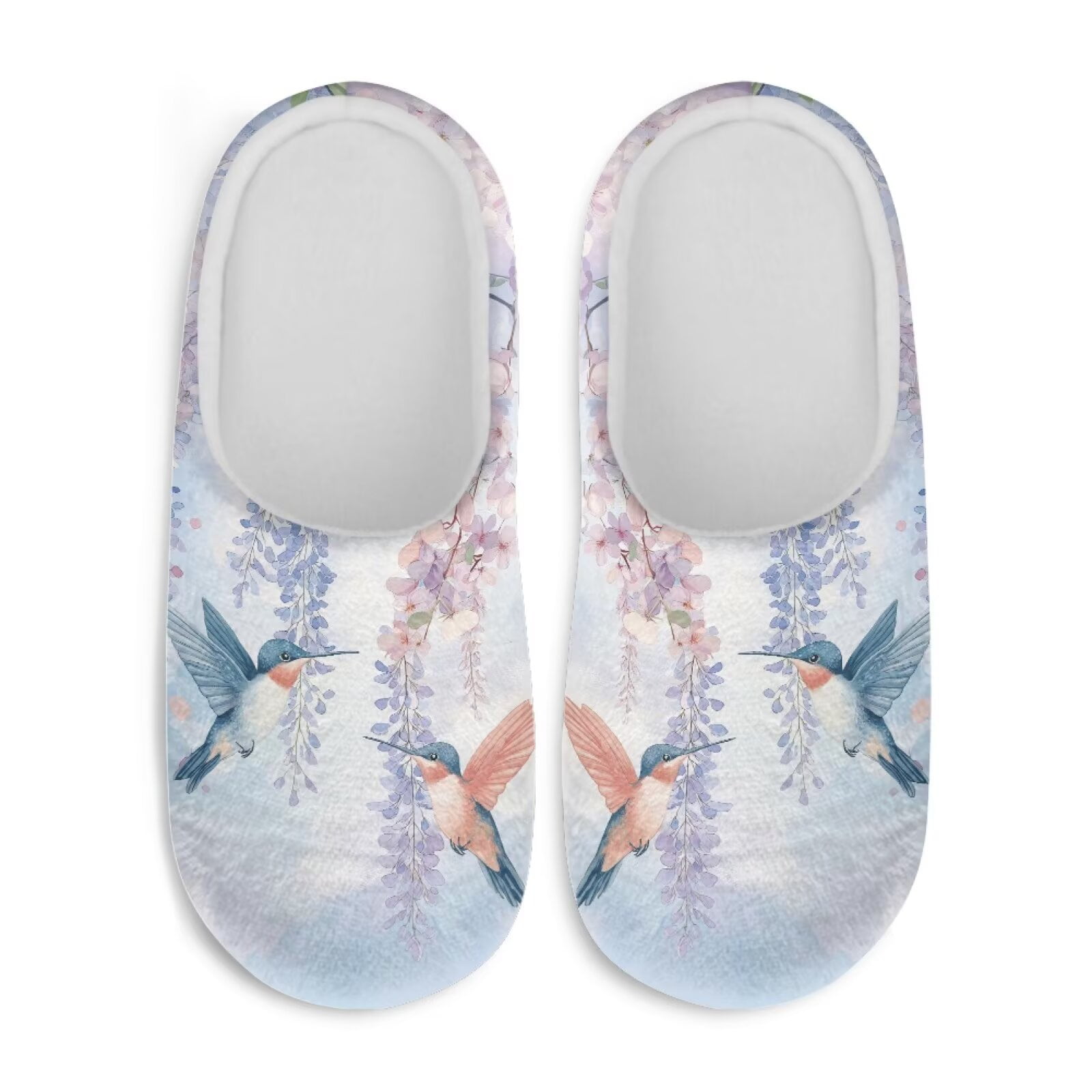 Chaqlin Florals Hummingbird Women's Slipper Socks Soft Plush Fuzzy ...