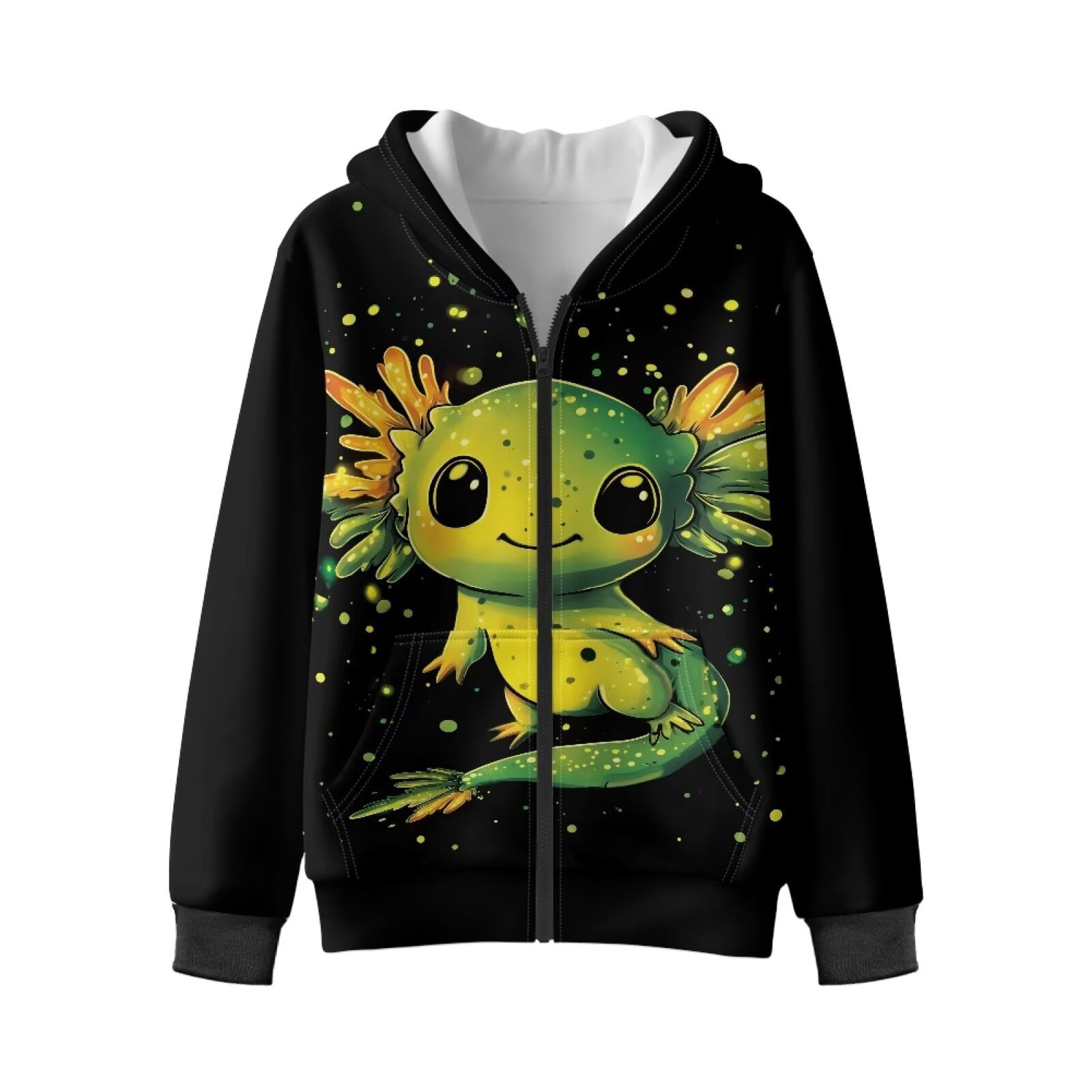 Chaqlin Green Axolotl Fuzzy Athletic Jacket for Teens and Boys - boy ...