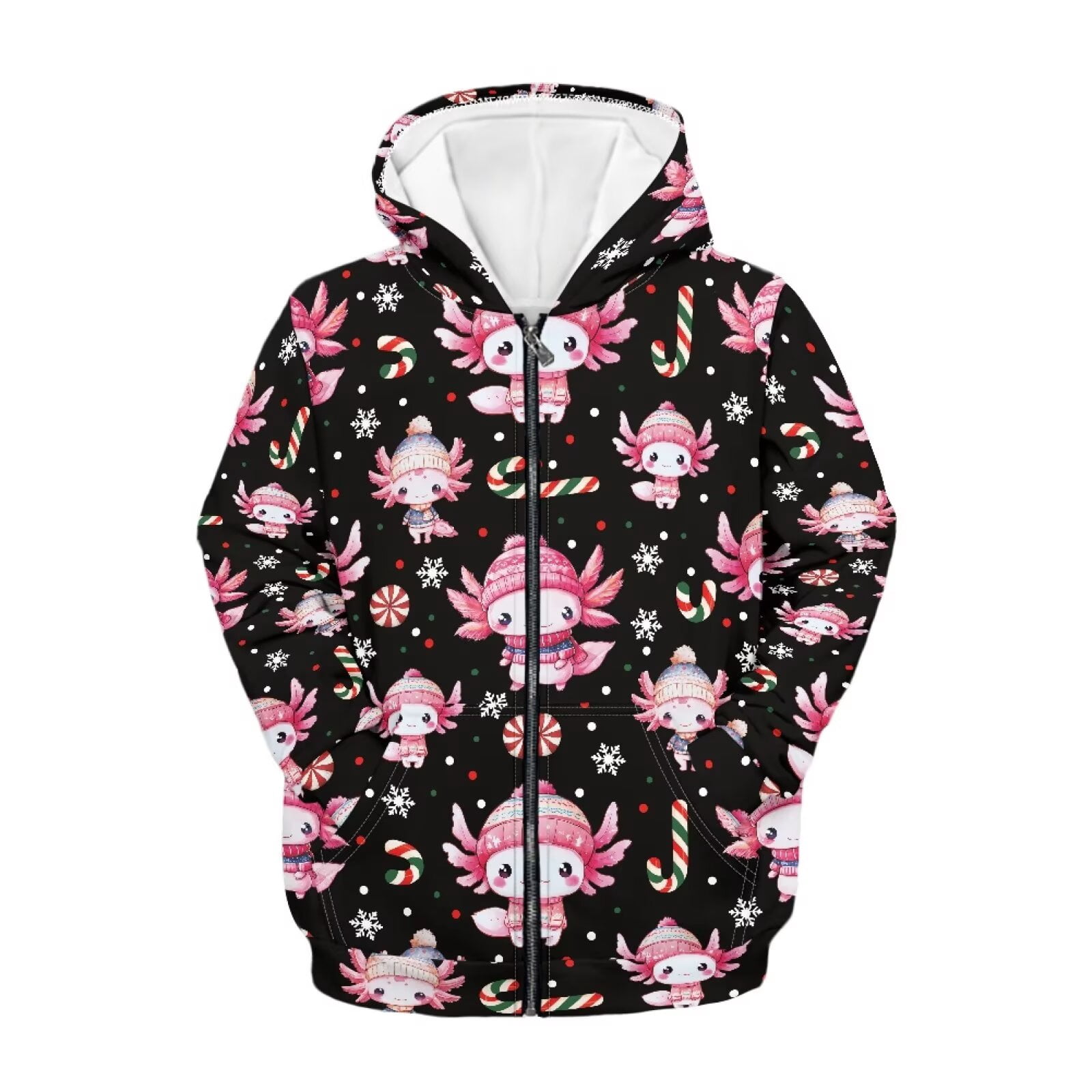 Chaqlin Love Heart Music Guitar Axolotl Kids Athletic Jacket Zip Up ...