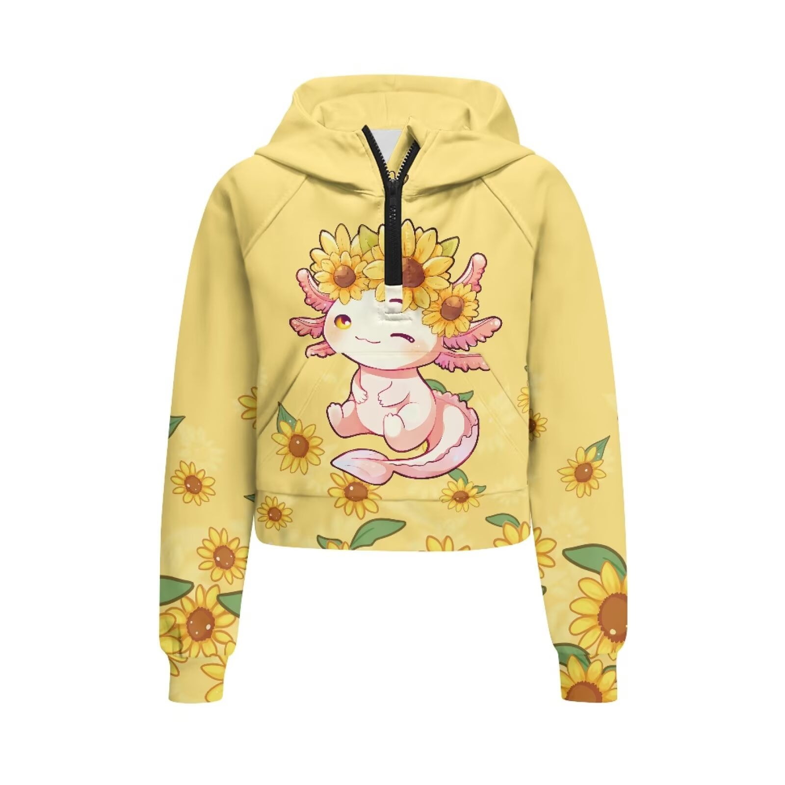 Chaqlin Sunflower Cartoon Axolotl Lightweight Athletic Sportswear with ...