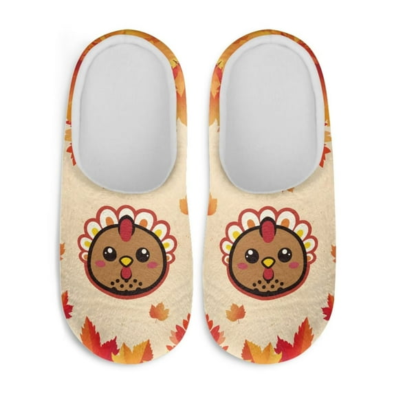 Chaqlin Thanksgiving Turkey Cotton House Shoes Soft Warm Cozy Comfy ...