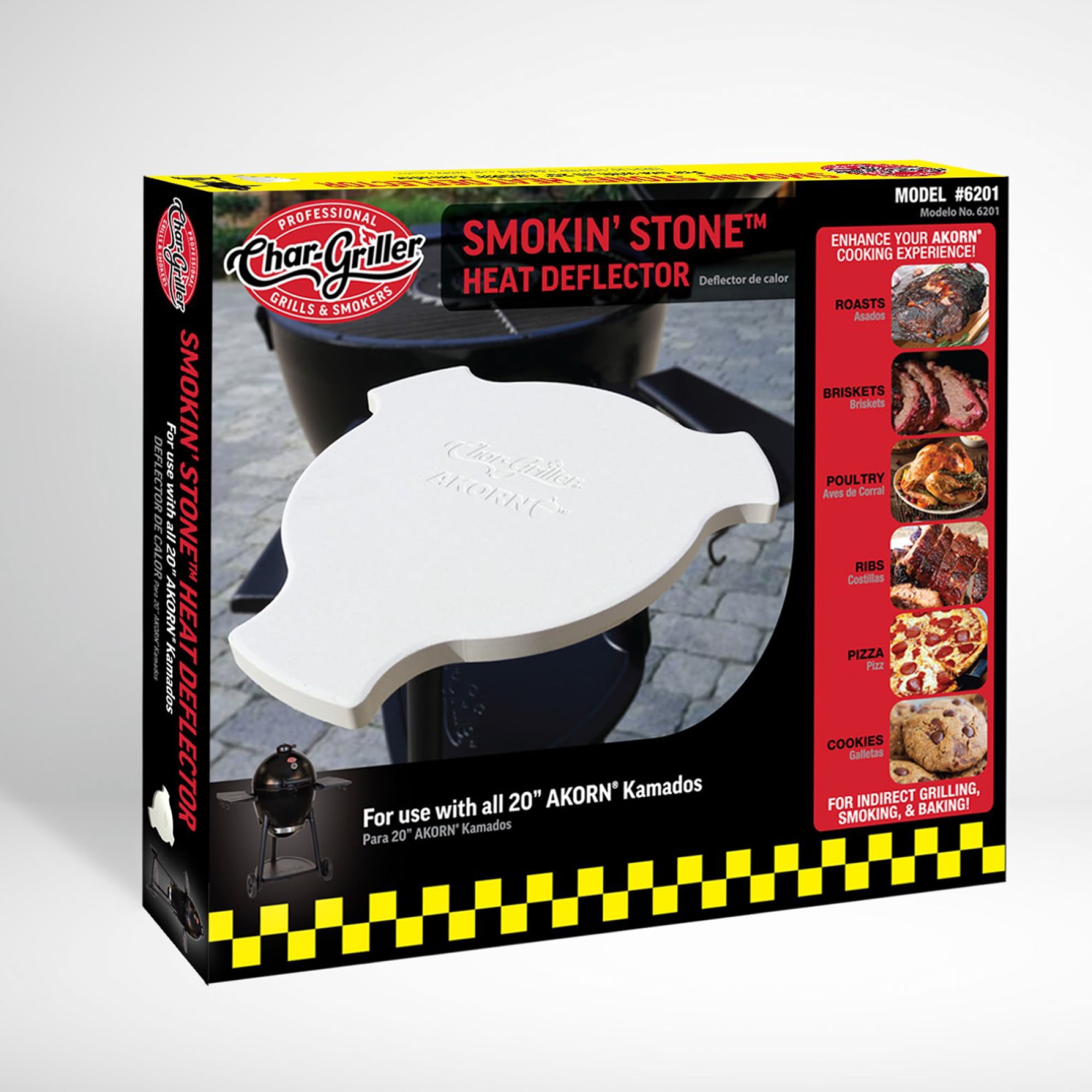Char-Griller Akorn Kamado Smoking Stone for Large AKORN + more ...