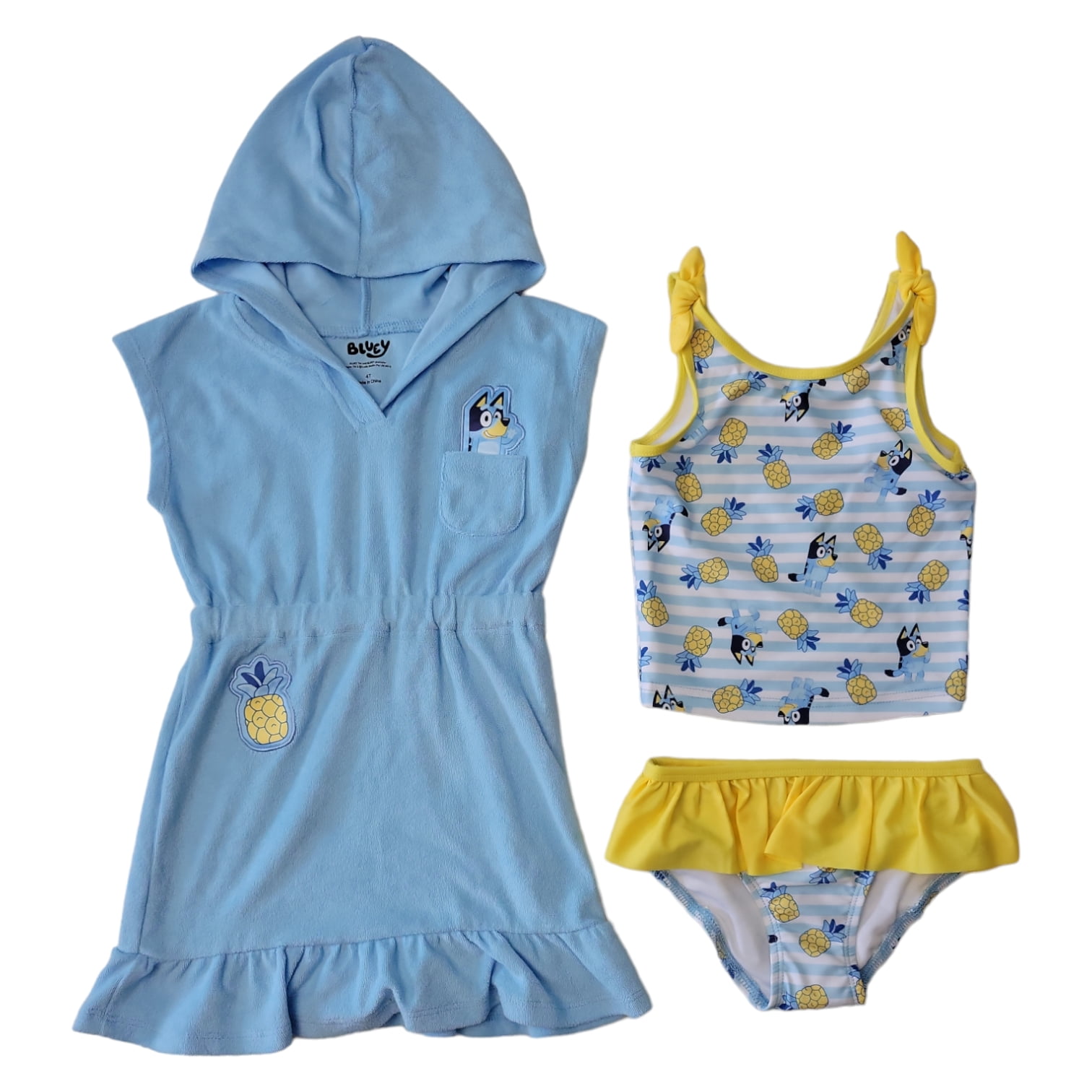 Character 2 Piece Hooded Cover Up 50+- UV Protectant Quick Dry Girls ...
