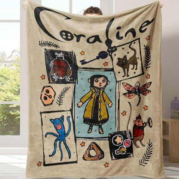 Character & Animal Pattern Soft Blanket, 1 Count Cozy & Warm Knitted ...