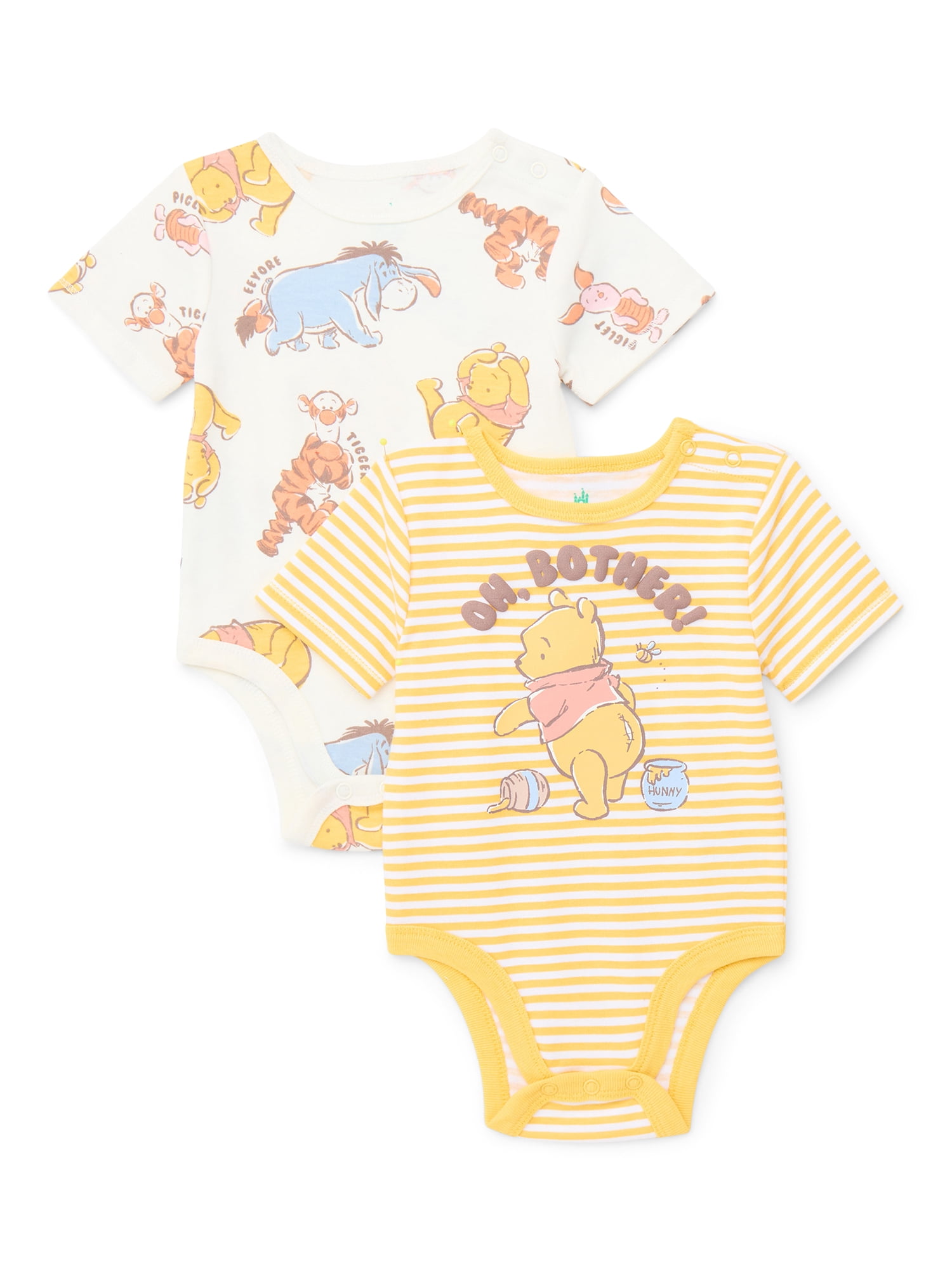 Character Baby Gender Neutral Bodysuits, 2-Pack, Sizes 0/3 Months-24 ...