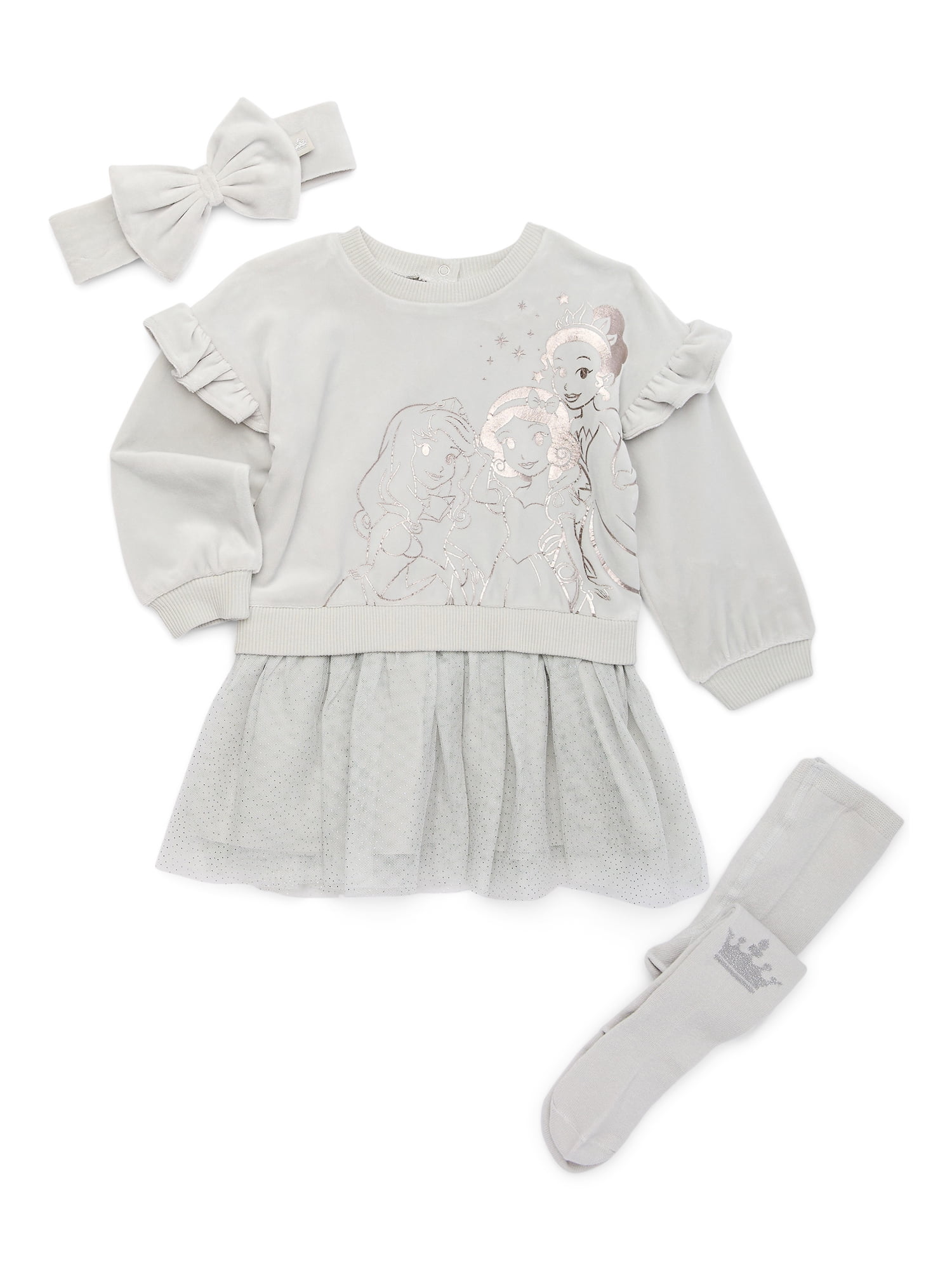 Disney Princess Baby Girls Dress Set - 3-Piece Ensemble - Walmart.com