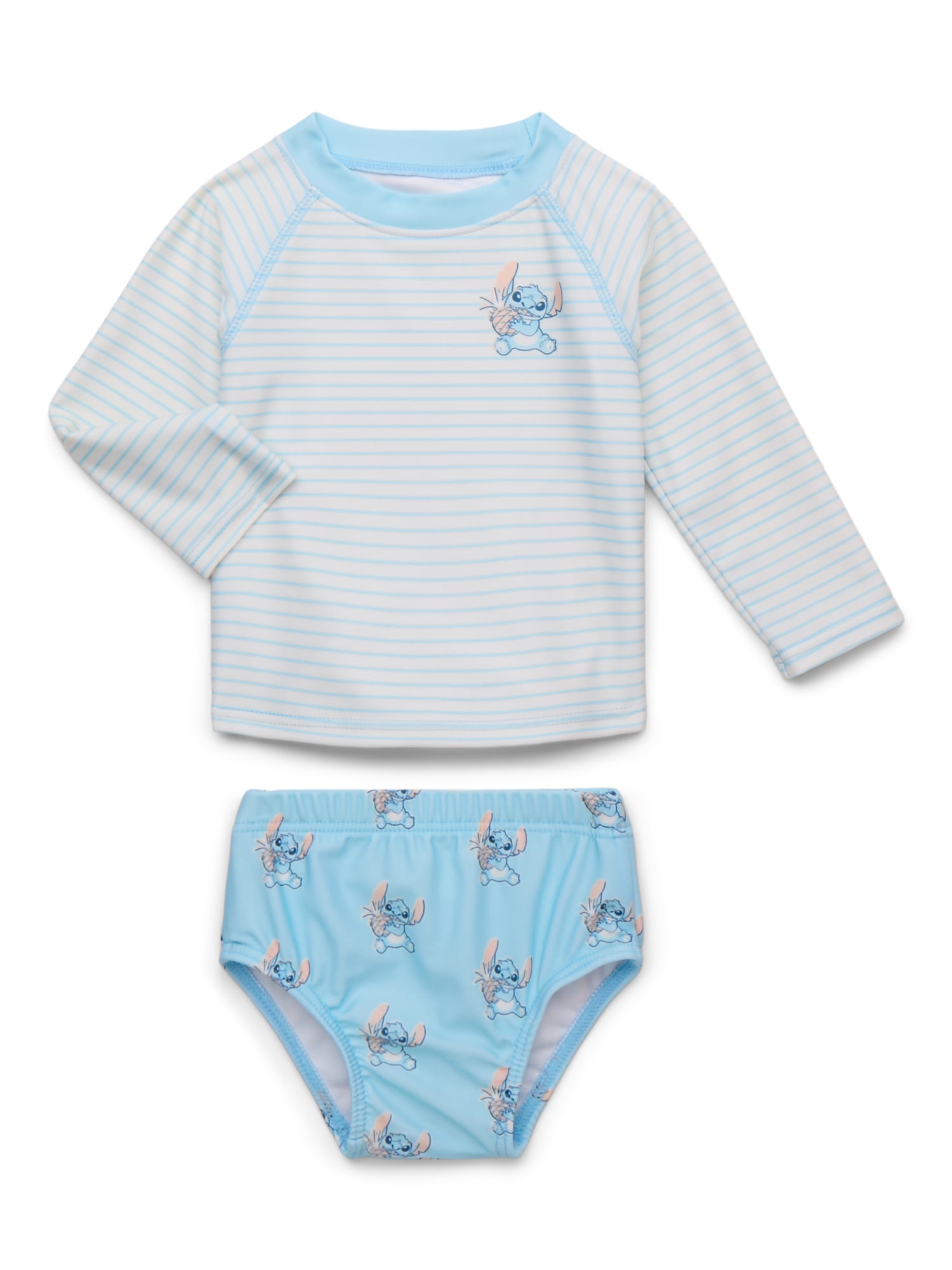 Character Baby Long-Sleeve Rash Guard and Diaper Cover Swim Set, 2 ...