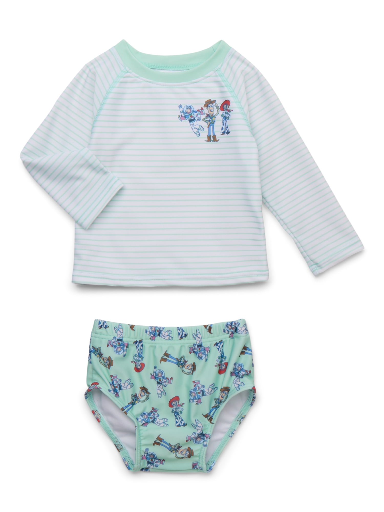 Character Baby Long-Sleeve Rash Guard and Diaper Cover Swim Set, 2 ...